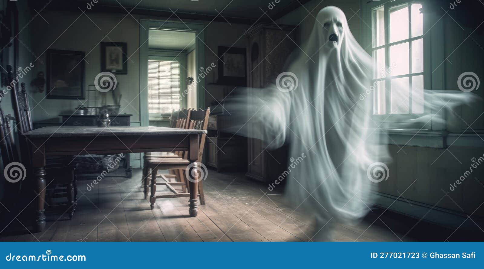 Paranormal Activity of an Apparition Approaching Stock Image - Image of ...