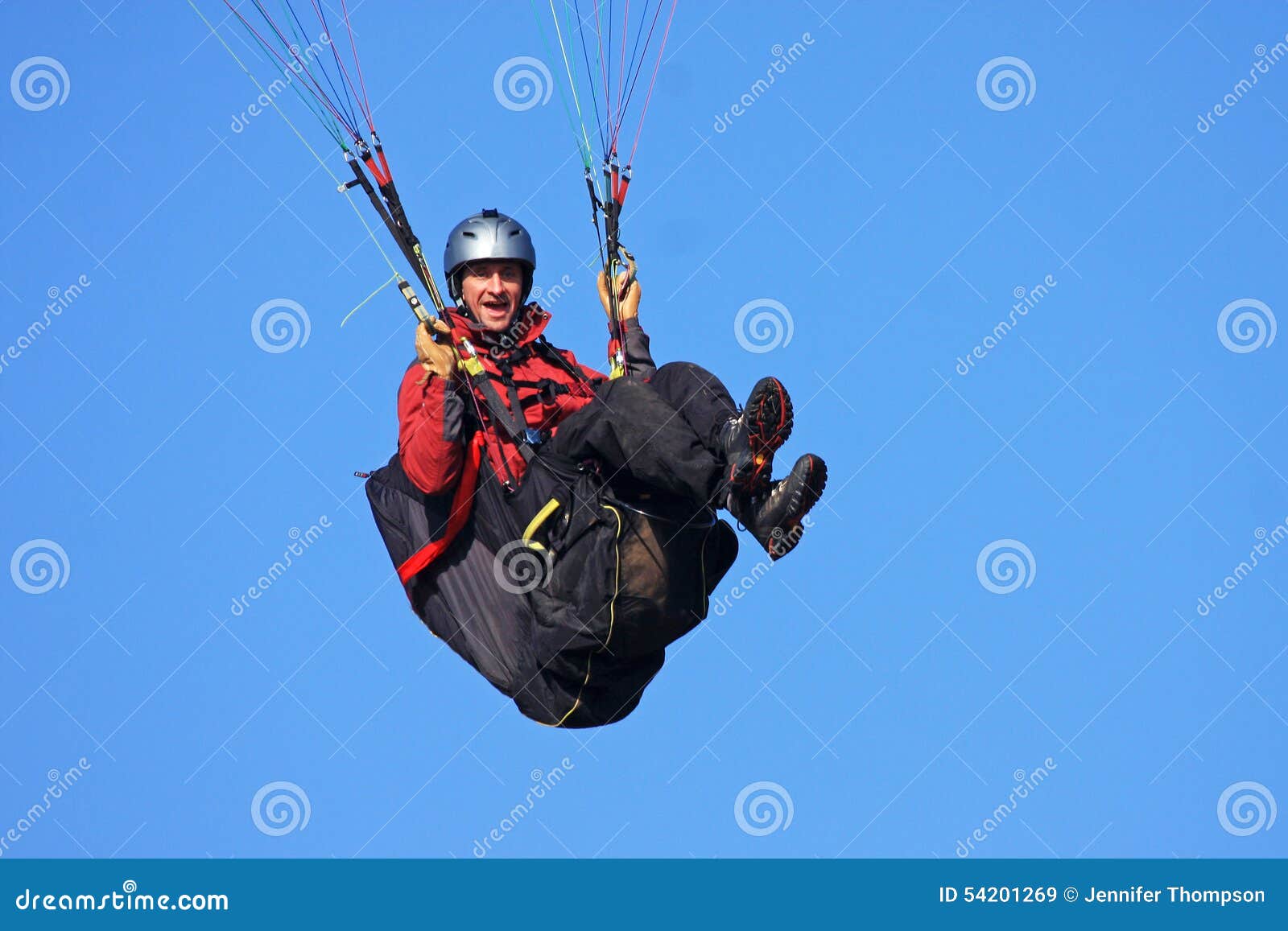 Parapentiste image stock. Image du bleu, sport, nuageux - 54201269