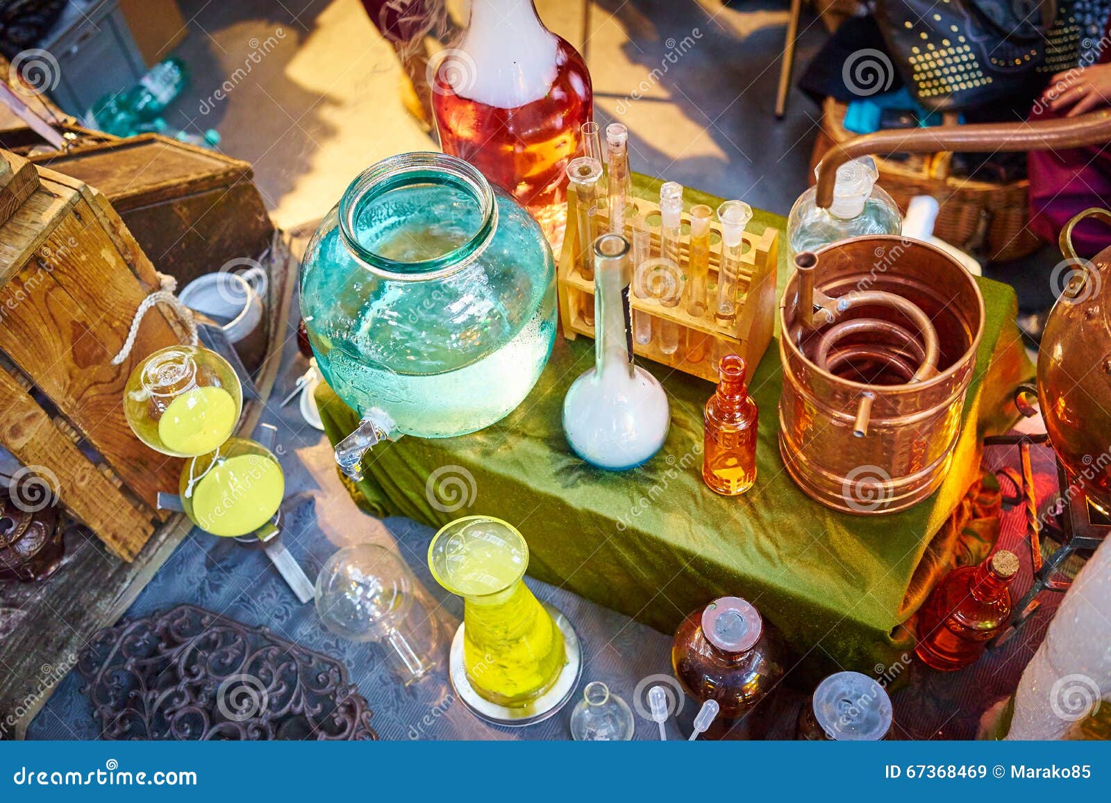 Paraphernalia for Chemistry Experiments Stock Image - Image of steam ...