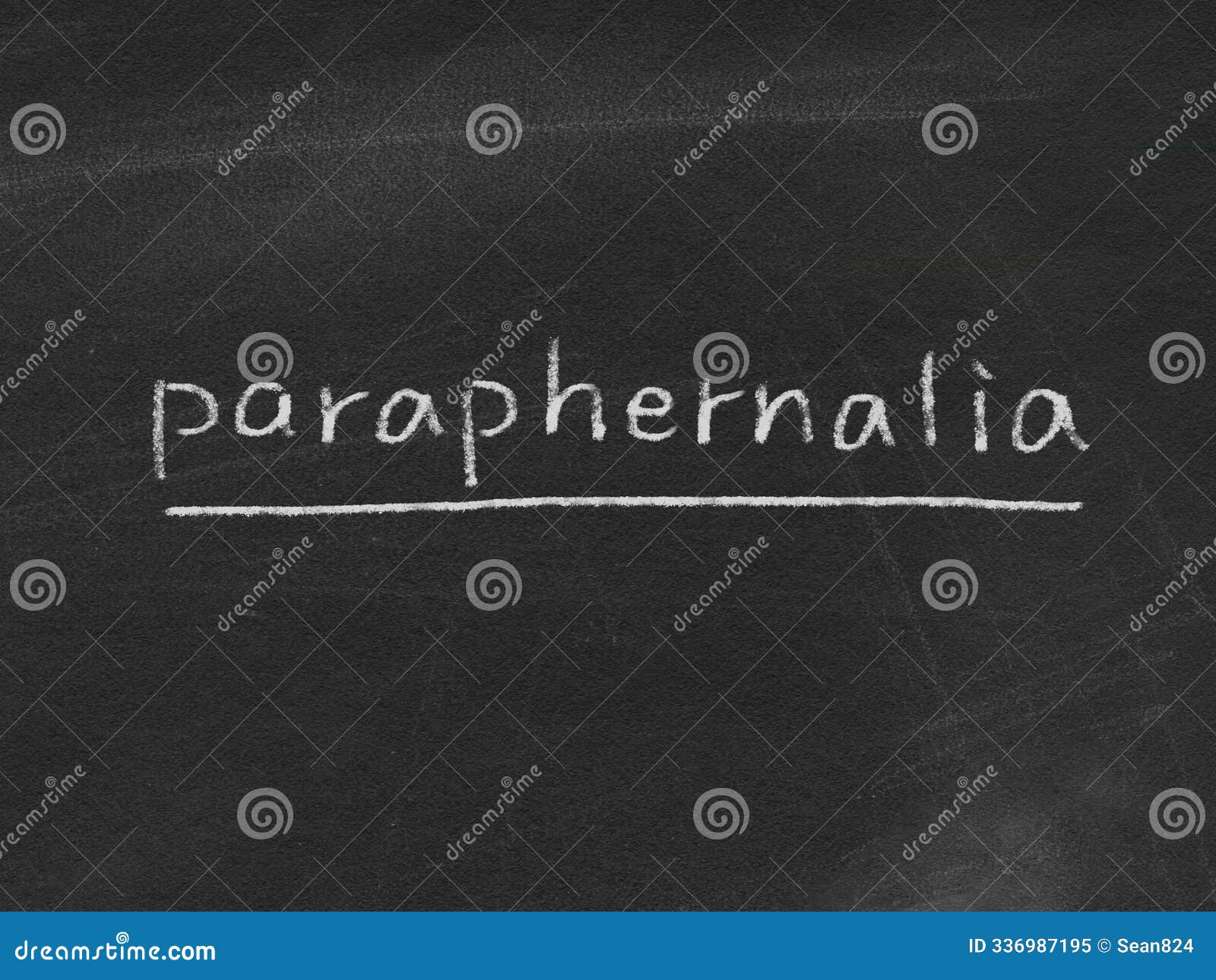 Paraphernalia concept word stock image. Image of chalkboard - 336987195