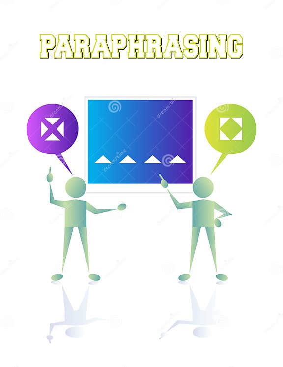 Paraphrasing stock illustration. Illustration of difference - 38580411