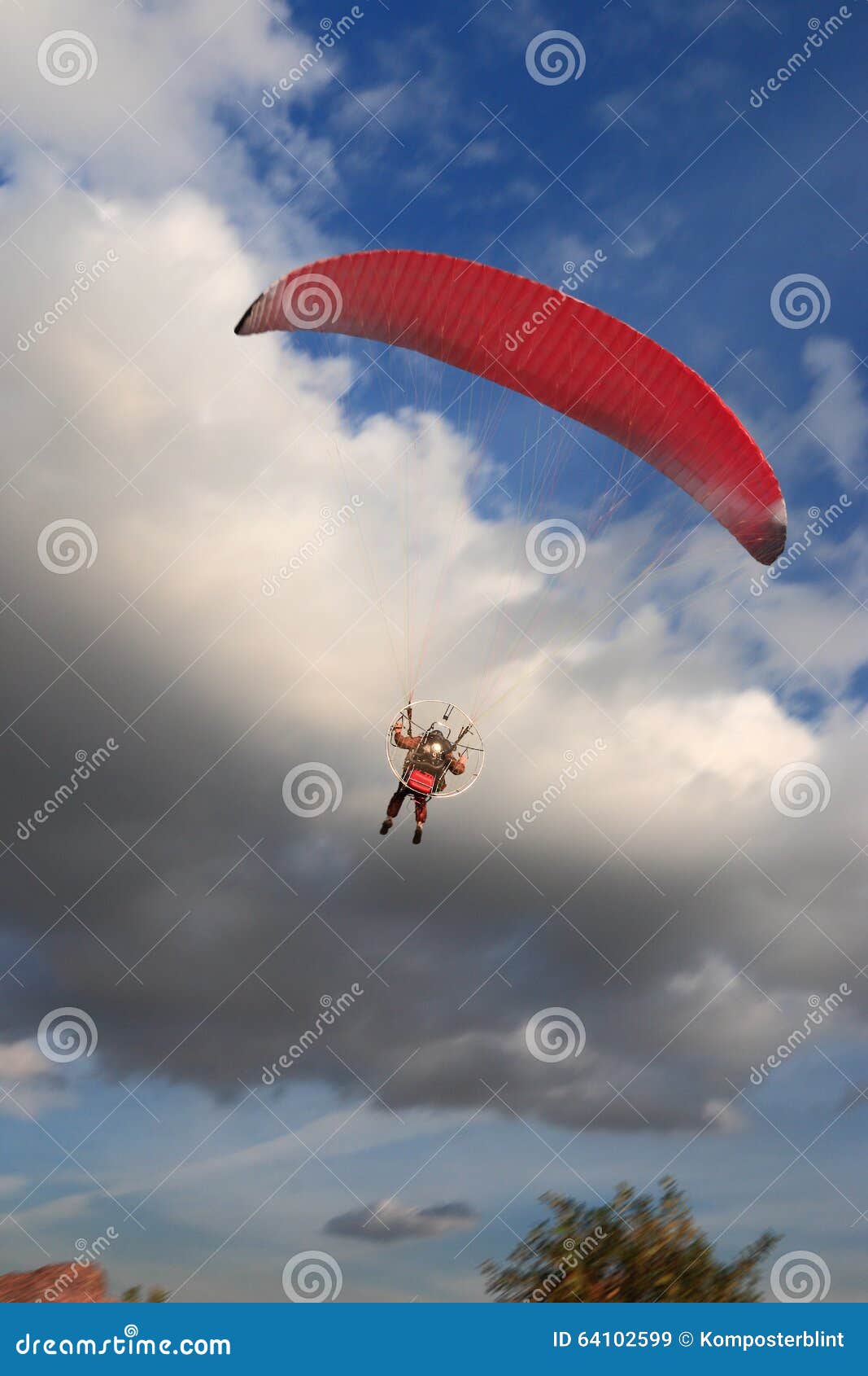 Paraplane in action stock image. Image of flight, sport - 64102599
