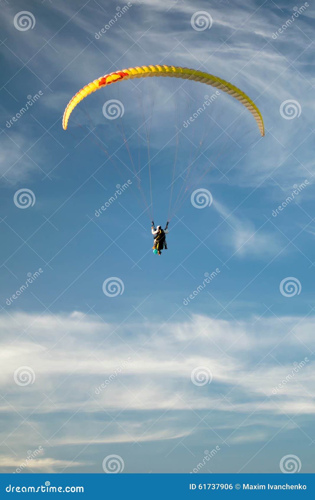Paraplane in the sky stock photo. Image of clouds, plane - 61737906