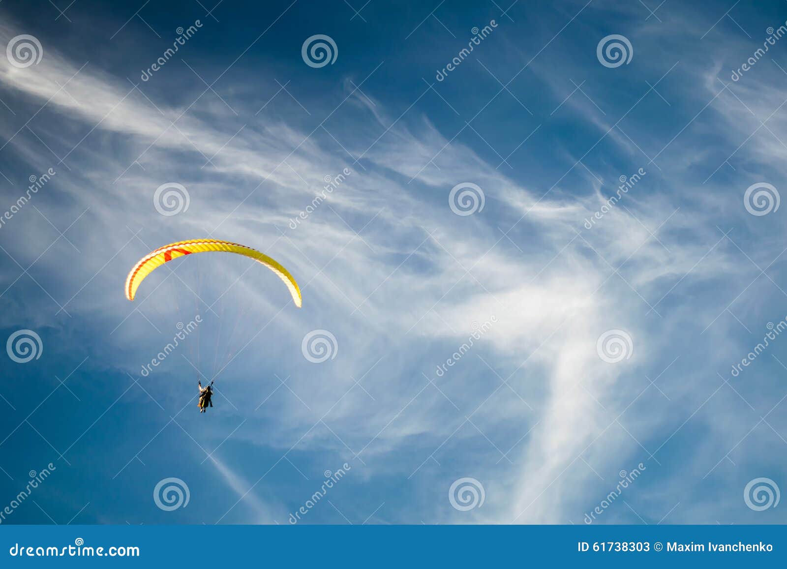 Paraplane in the sky stock image. Image of nature, blue - 61738303