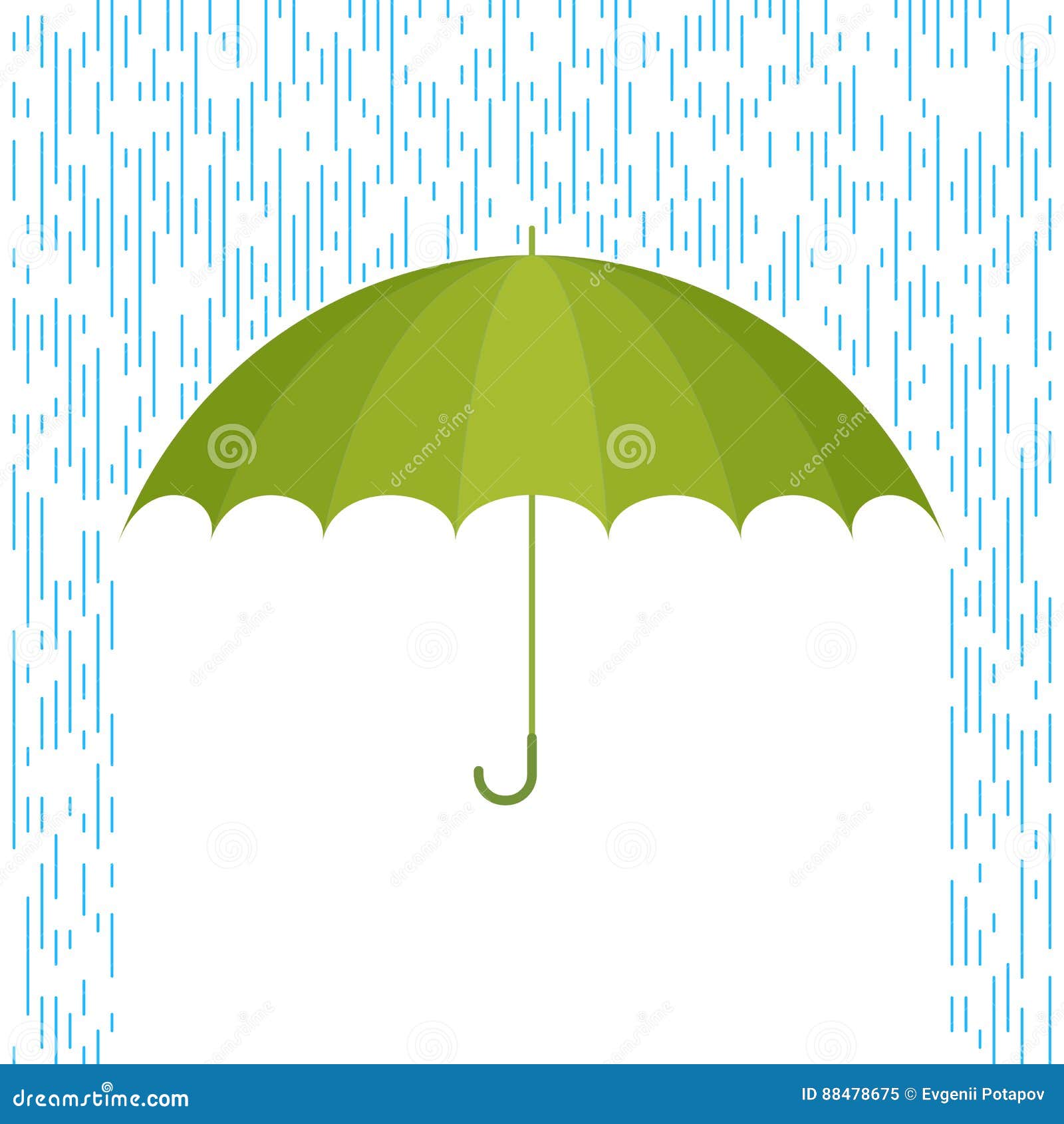 Paraply och regn F vektor illustrationer. Illustration av data - 88478675