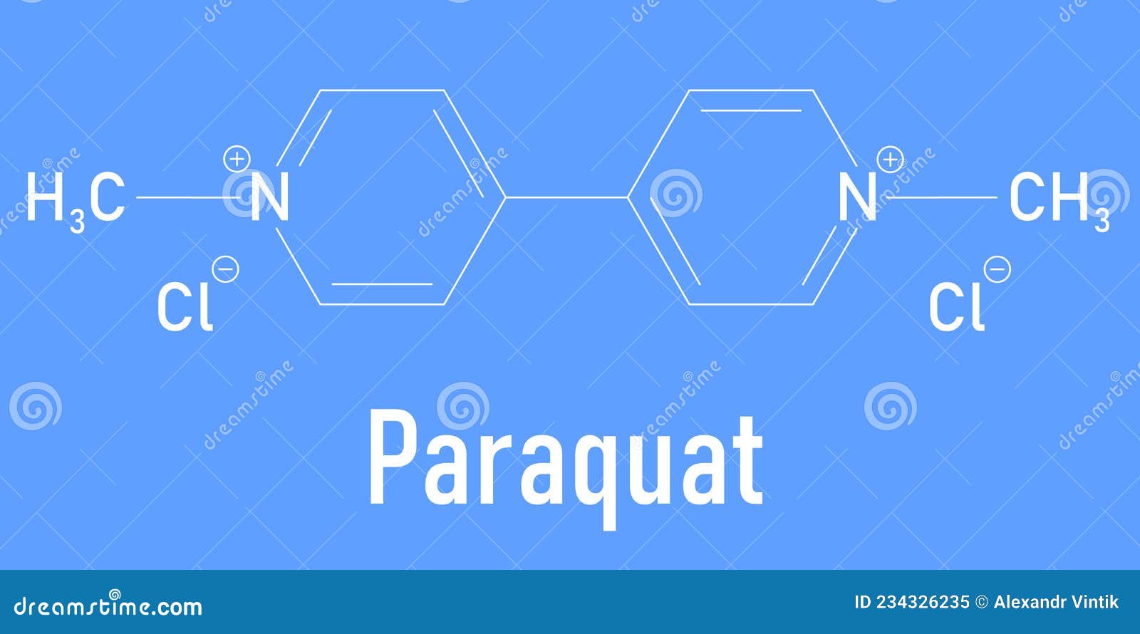 Paraquat Herbicide Molecule Skeletal Formula. Chemical Structure Stock ...