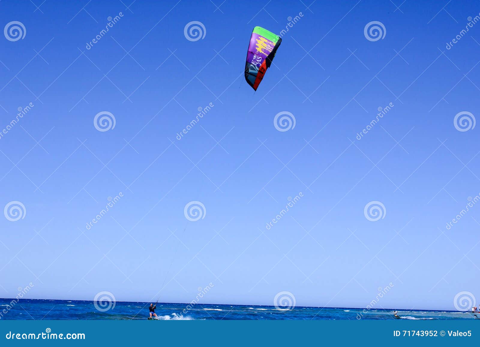 Parasail on blue sky editorial photography. Image of people - 71743952