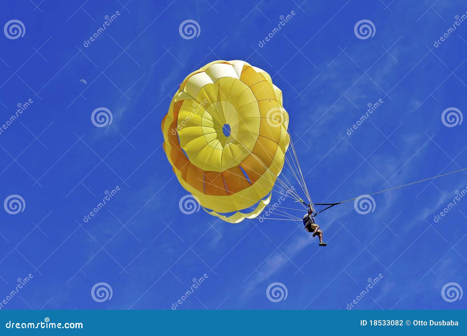 Parasailer Descending for Landing Stock Photo - Image of adventure ...