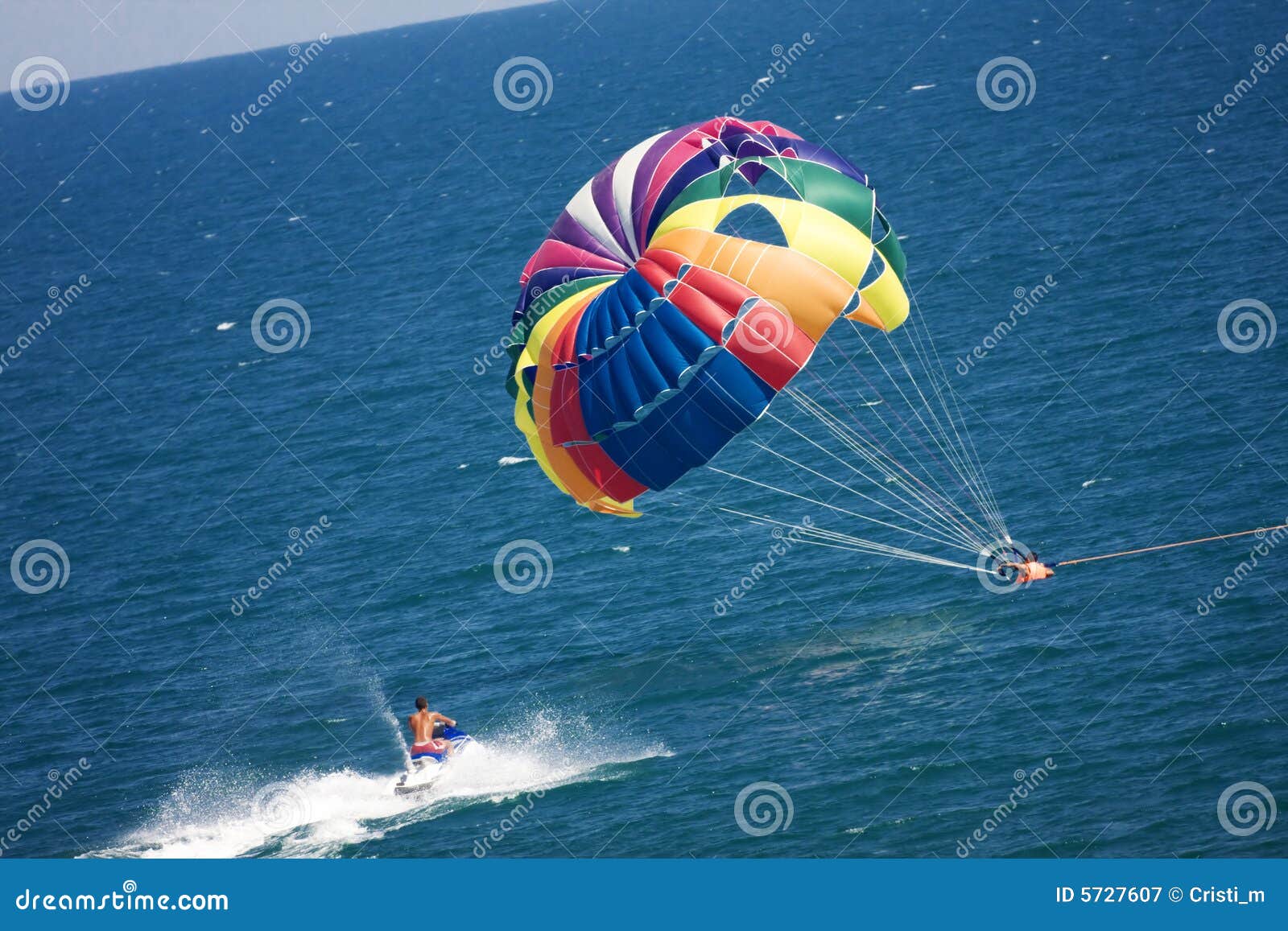 Parasailers being rescued stock image. Image of leisure - 5727607