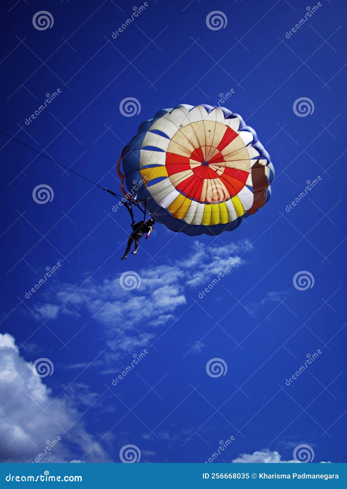 Parasailing Above the Blue Sky Stock Image - Image of bali, aircraft ...
