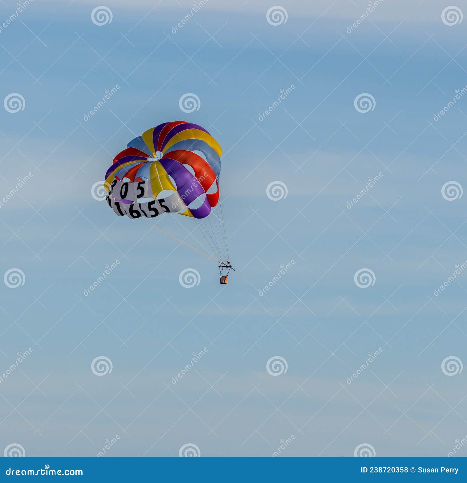 Parasailing Over the Atlantic Ocean, Miami Beach Stock Photo - Image of ...