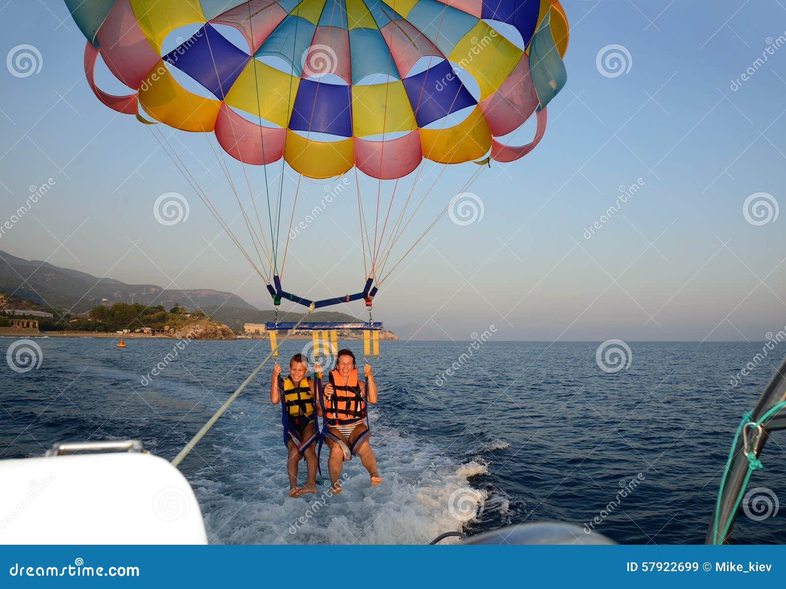Parasailing stock image. Image of activity, freedom, parasailing - 57922699
