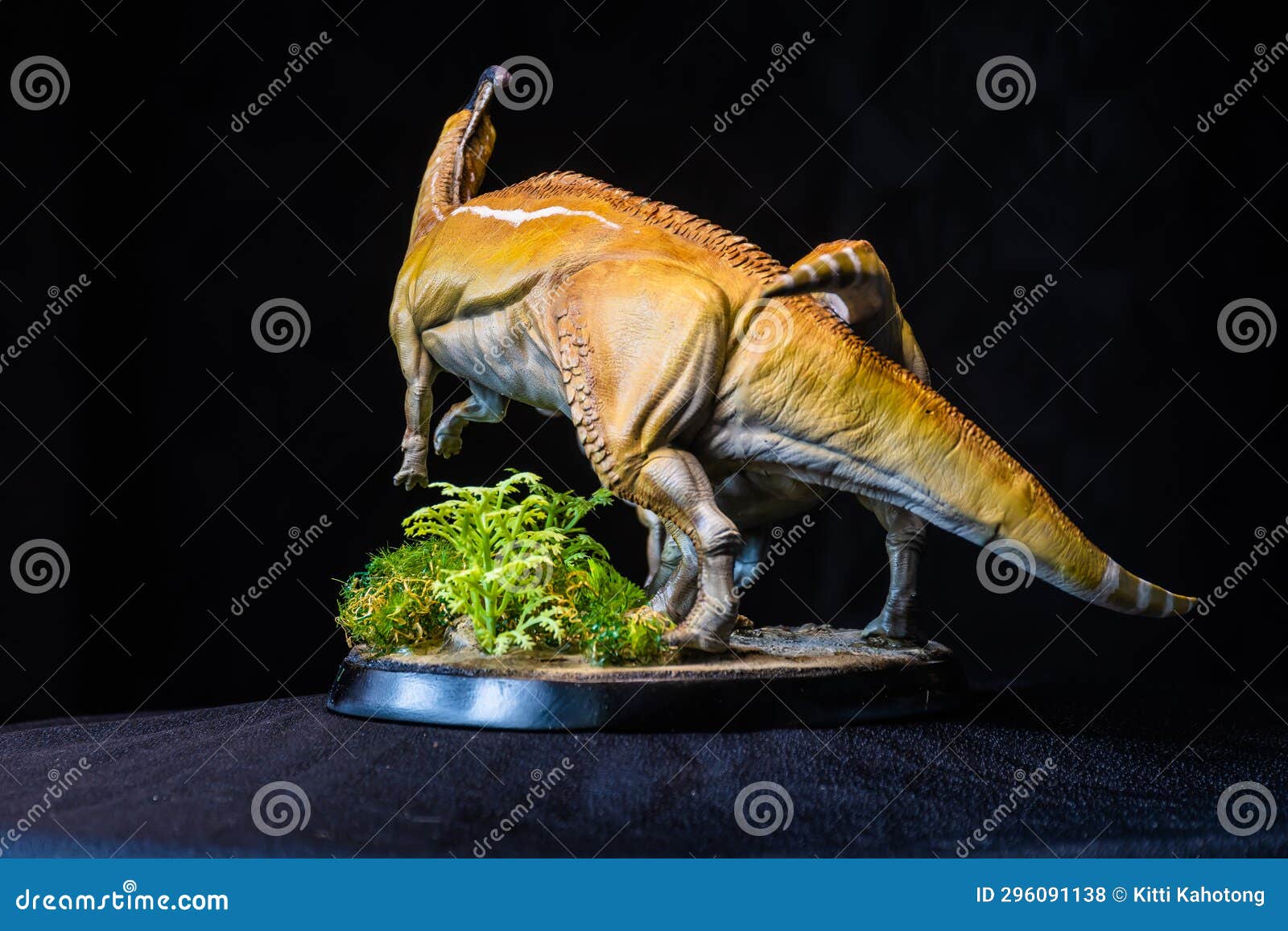 Parasaurolophus Dinosaur in the Dark Stock Photo - Image of ...