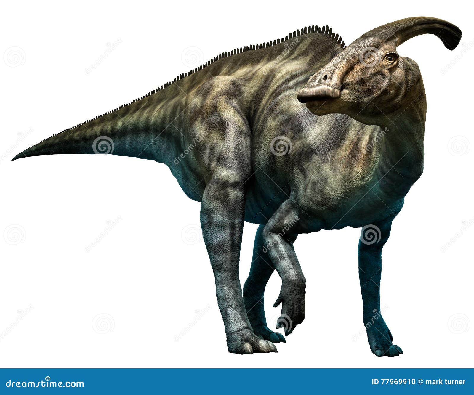 Parasaurolophus Standing In The Forest Stock Image | CartoonDealer.com ...