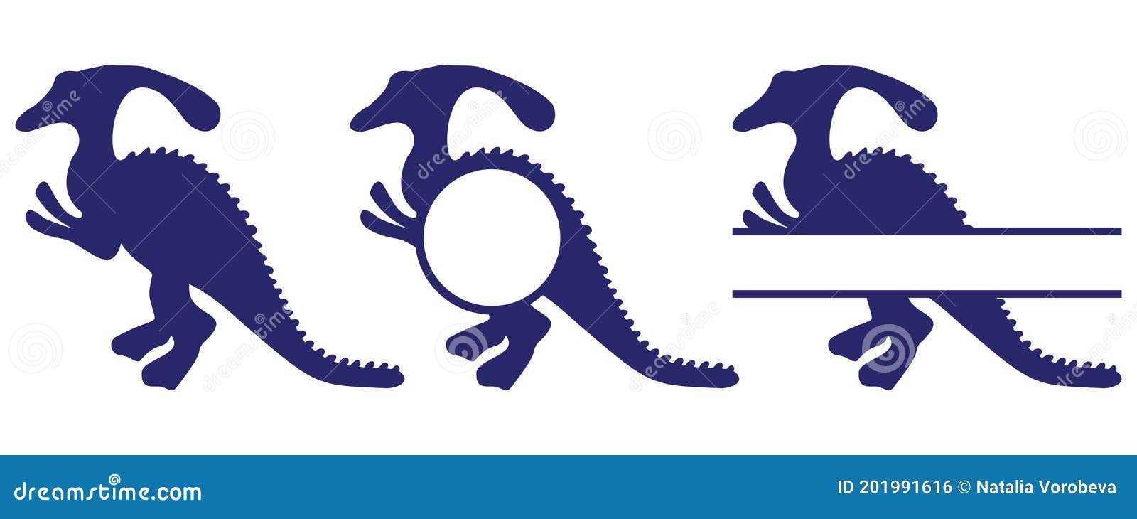 Parasaurus Dinosaur Silhouette and Cut Monogram with S Space for Name ...