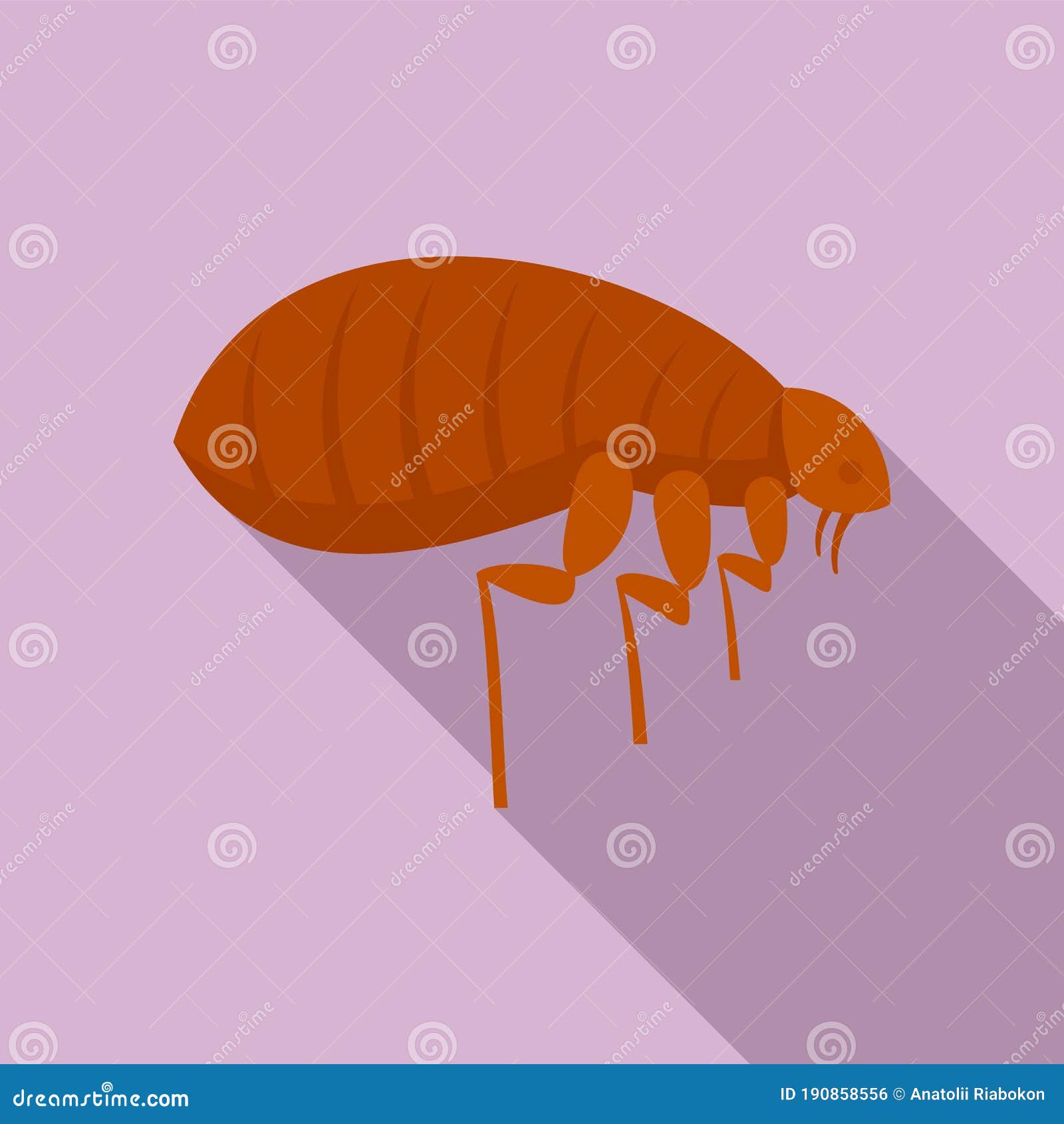 Parasite Bug Icon, Flat Style Stock Vector - Illustration of ...