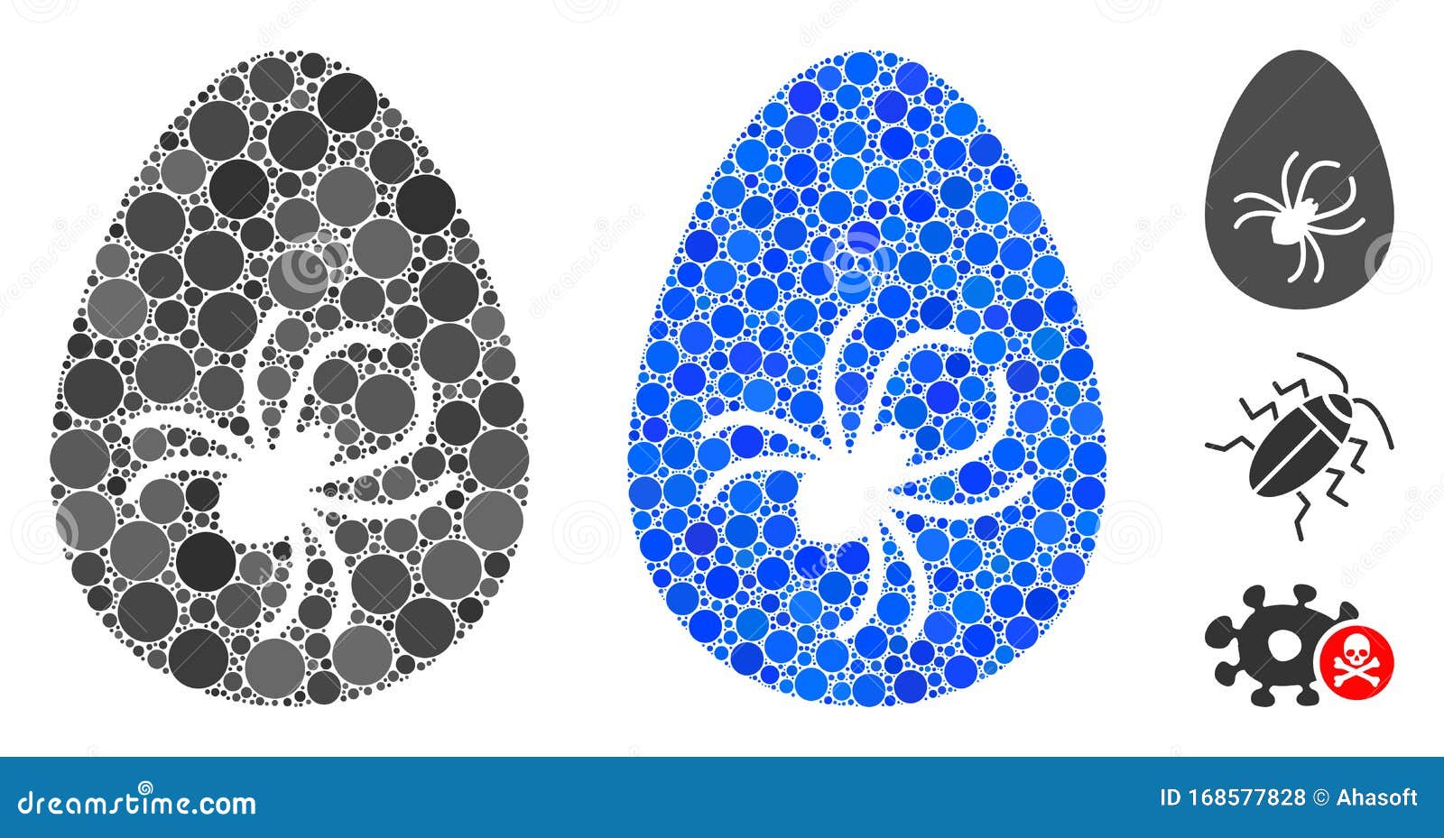 Parasite Egg Mosaic Icon of Circle Dots Stock Vector - Illustration of ...