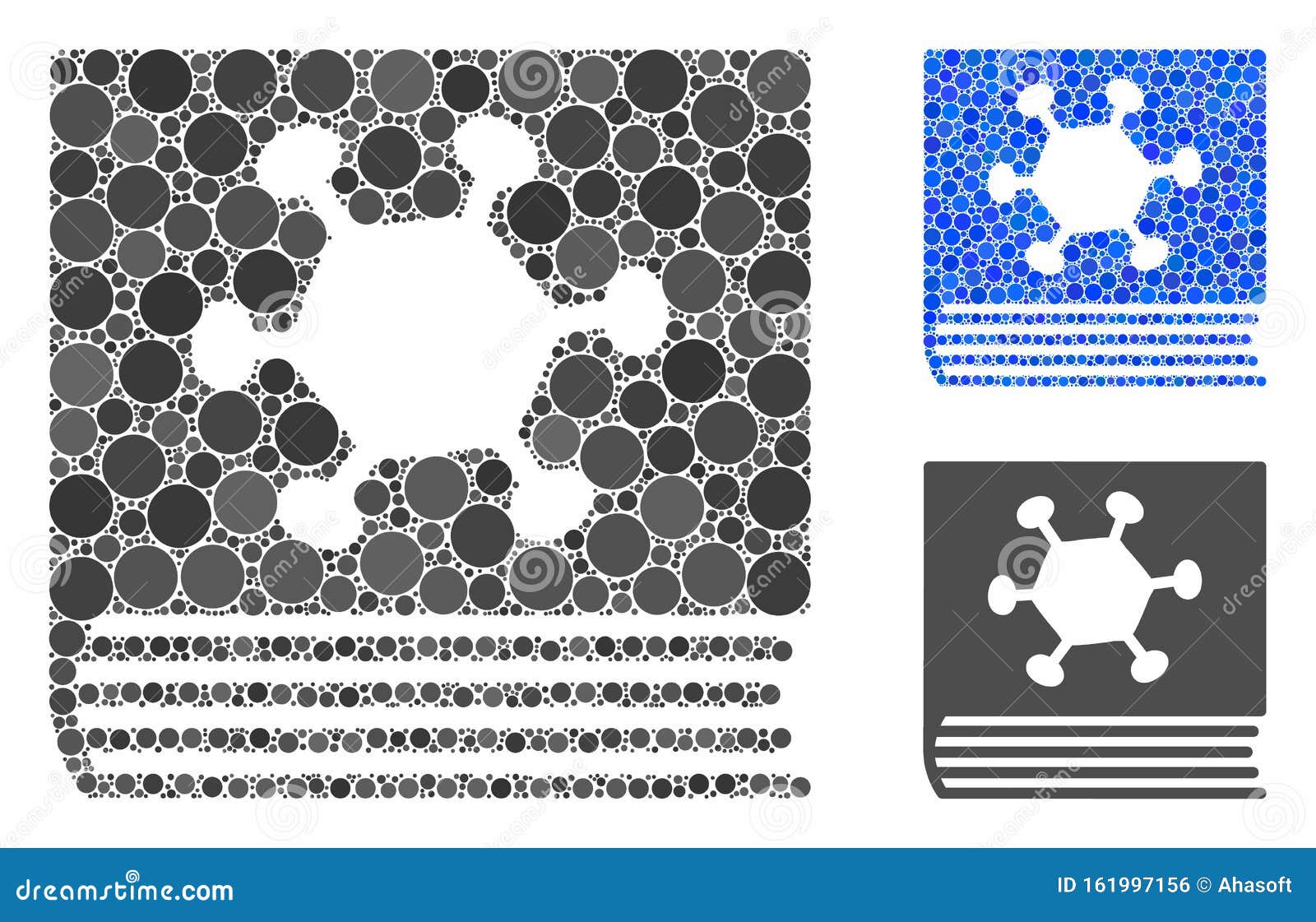 Parasite Encyclopedia Composition Icon of Round Dots Stock Vector ...