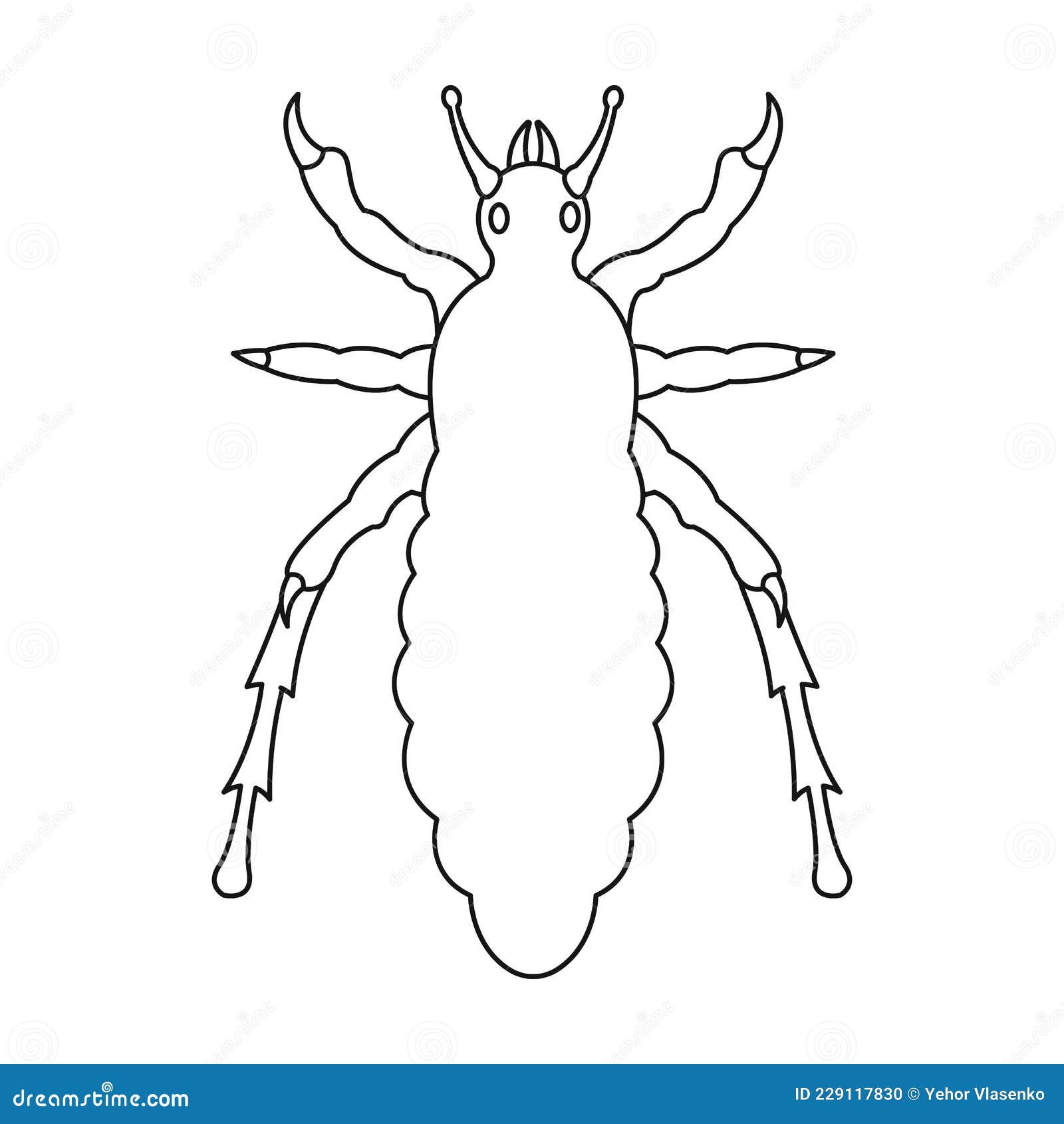 Parasites Mite Vector Icon.Outline Vector Icon Isolated On White ...