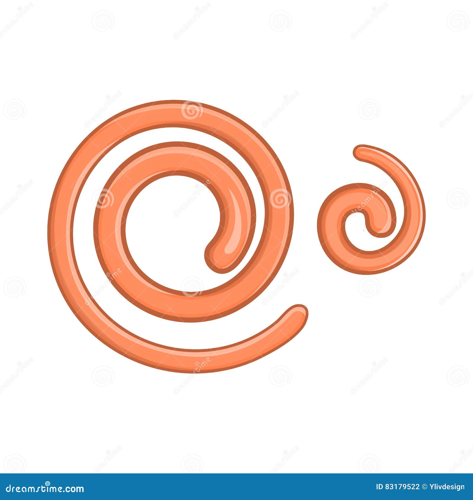 Parasitic Nematode Worms Icon, Cartoon Style Stock Vector ...