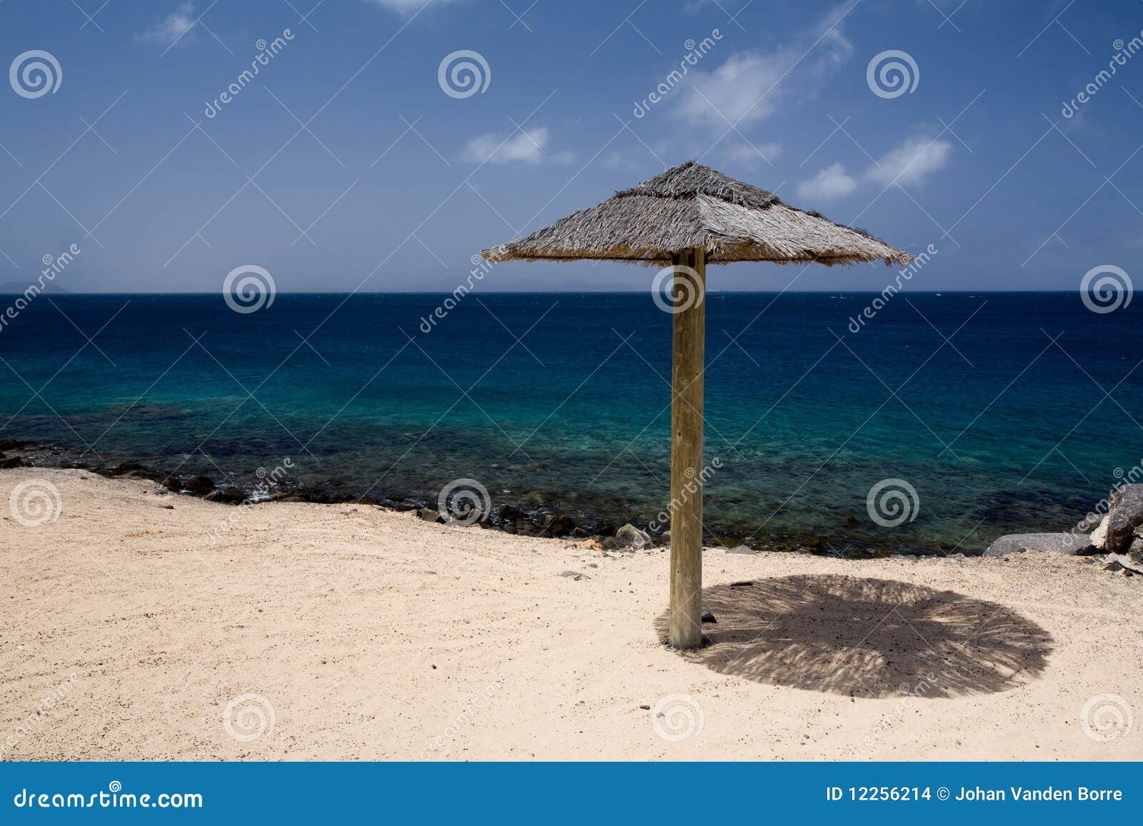Parasol on the Beach stock photo. Image of robinson, landscape - 12256214