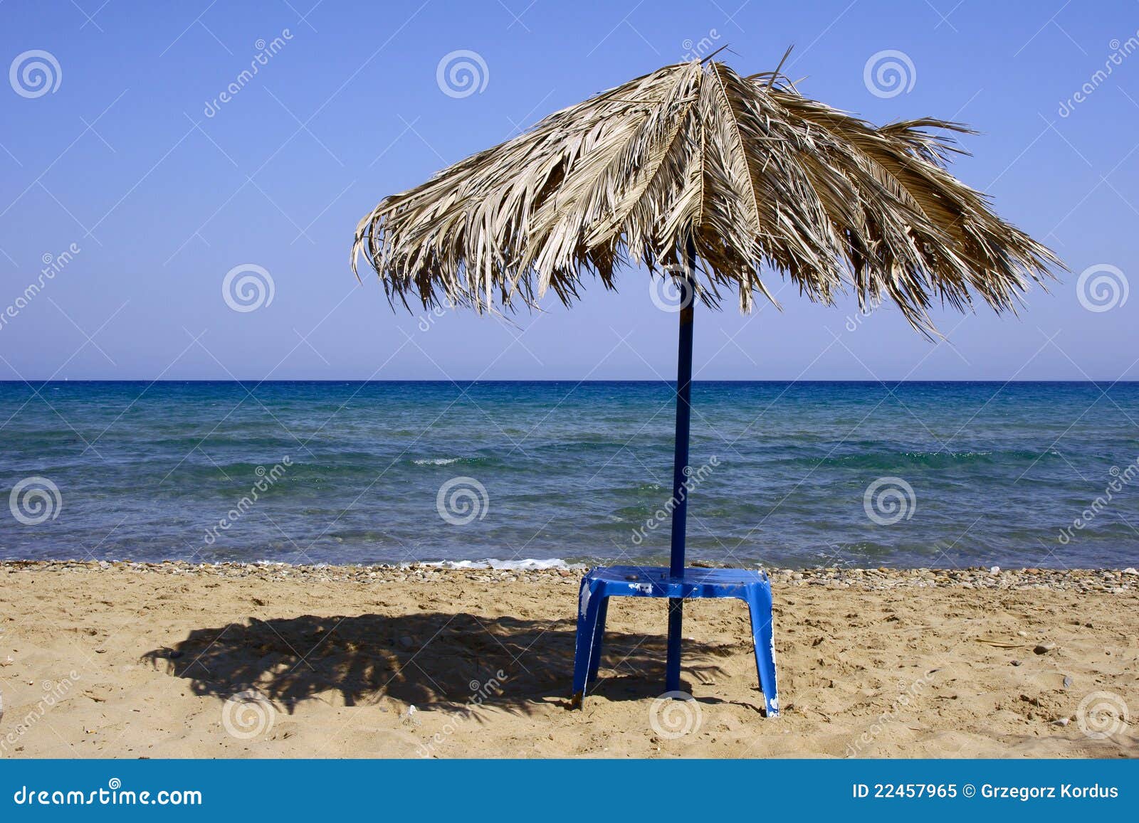 Parasol on the beach stock image. Image of umbrella, palm - 22457965
