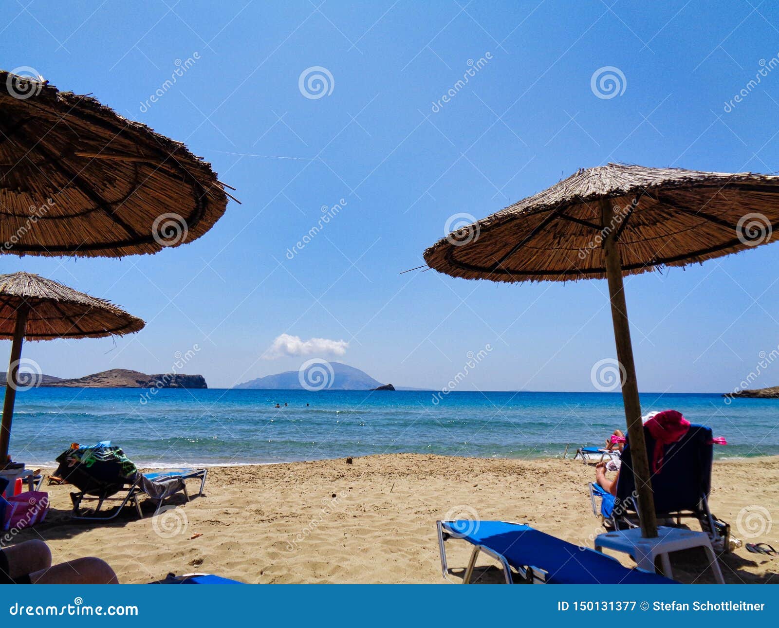 A Parasol in at the Beach in Summer Stock Image - Image of blur ...