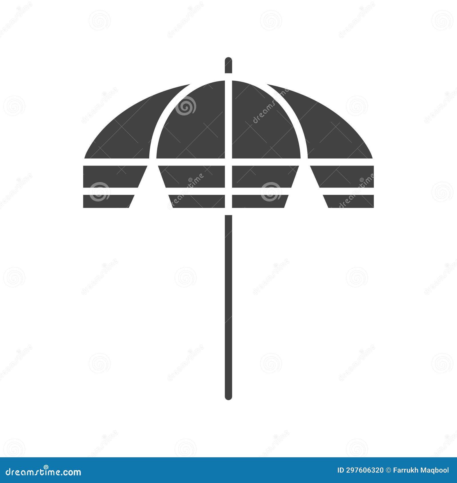 Parasol icon vector image. stock vector. Illustration of suncover ...