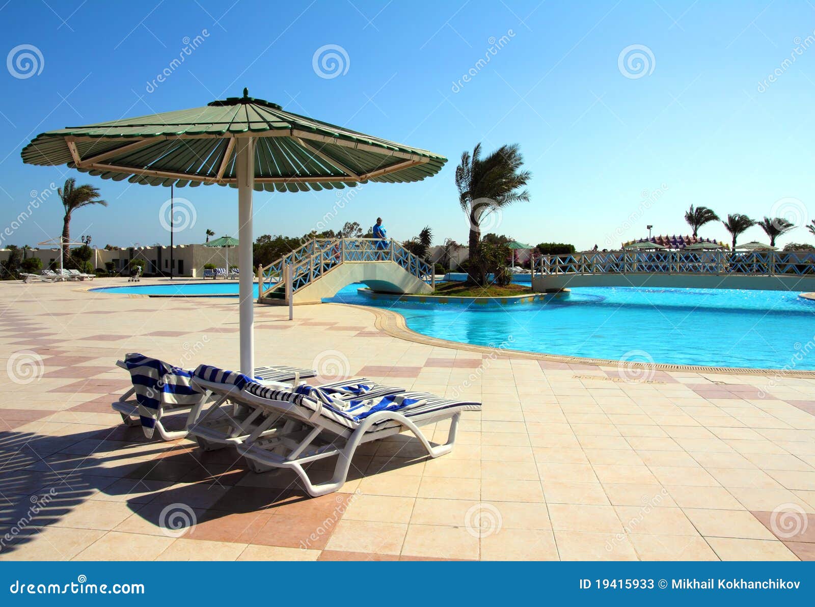 Parasol and Swimming Pool in Hotel Stock Image - Image of swimming ...