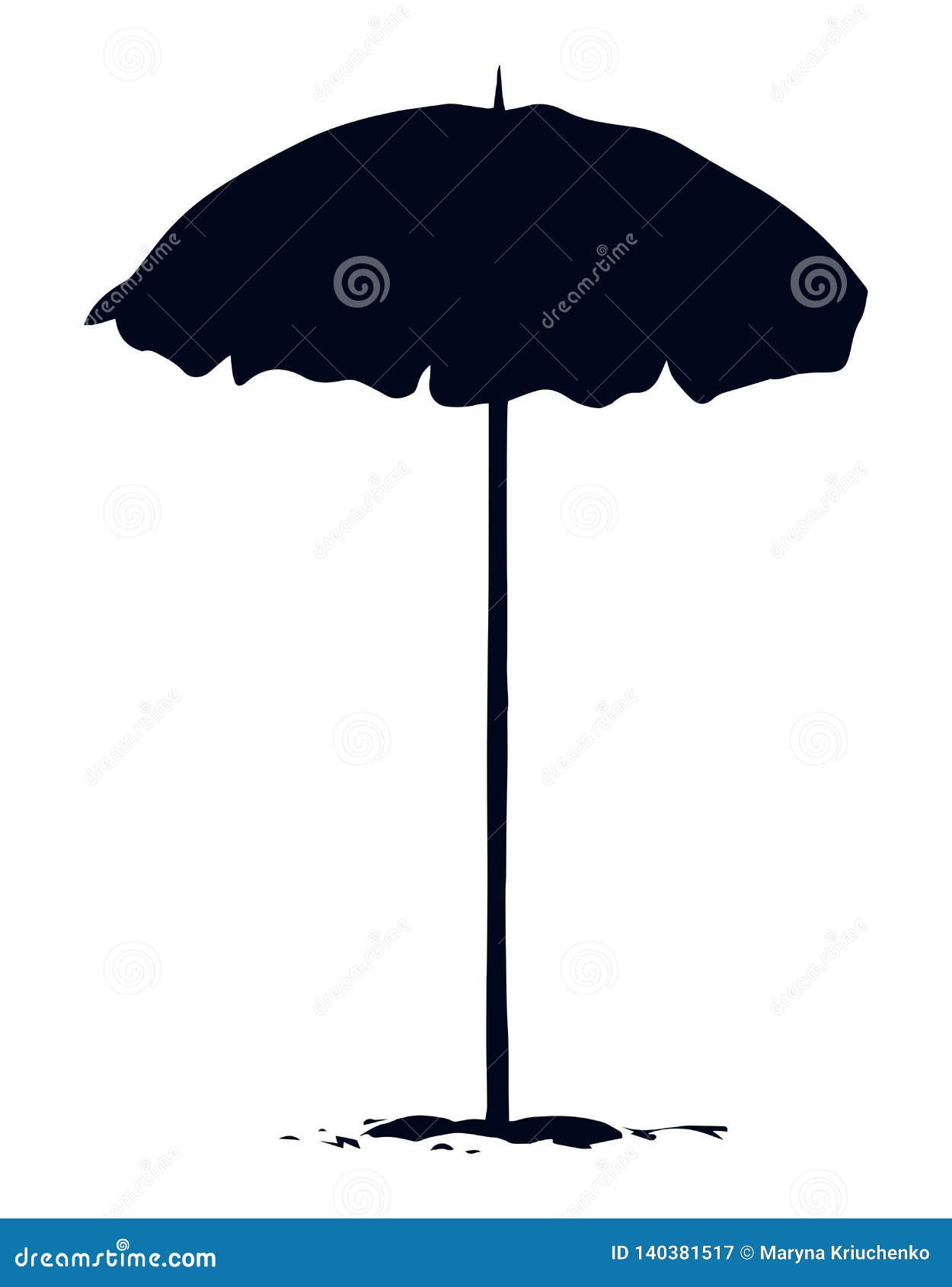 Parasol Vector tekening vector illustratie. Illustration of vakantie ...