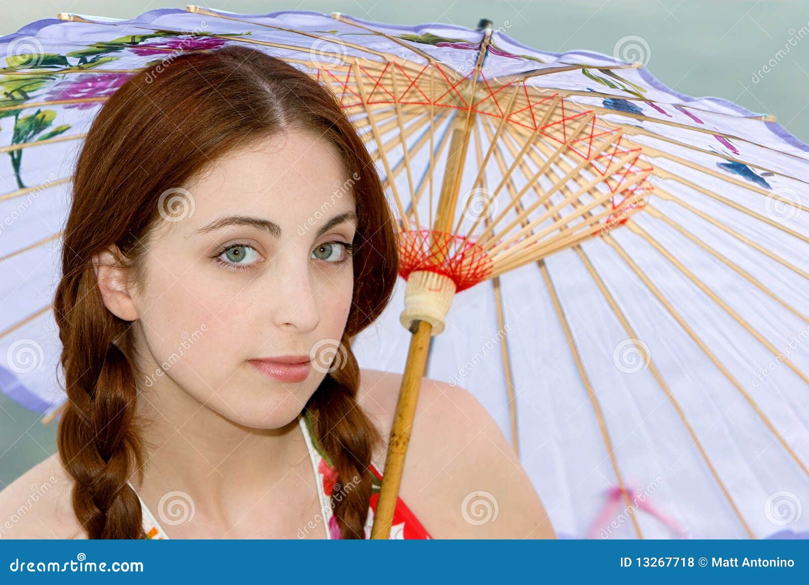 Parasol woman stock photo. Image of relax, shelter, solo - 13267718