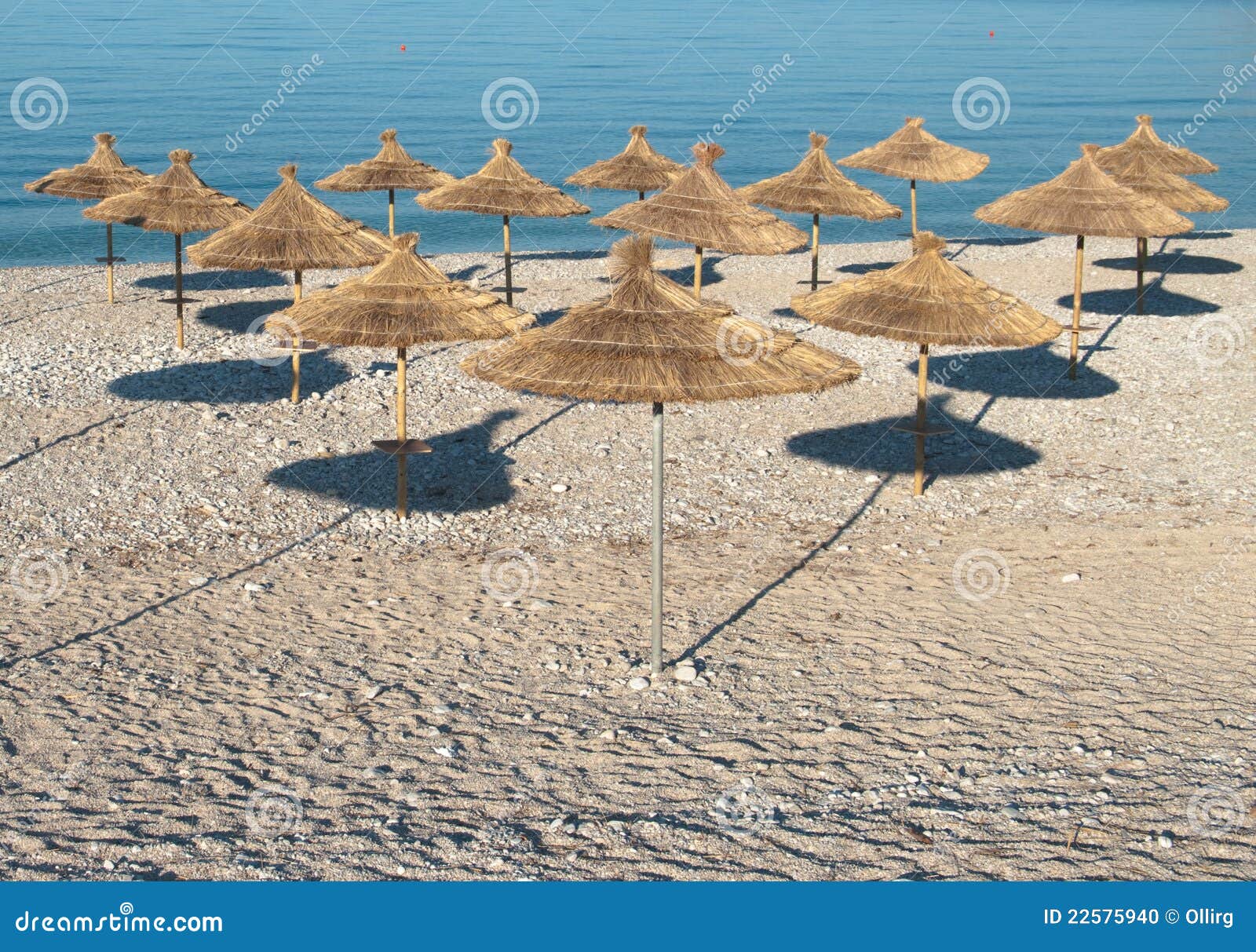Parasols on Beach stock photo. Image of sand, outdoors - 22575940