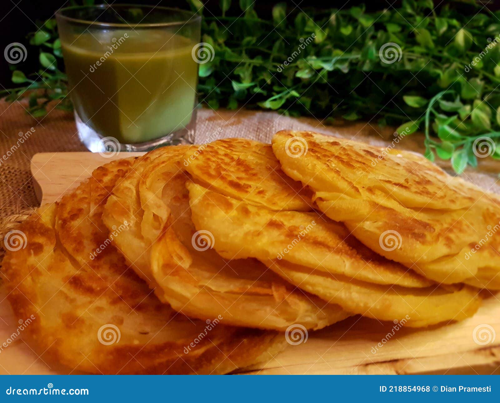 Canai or Maryam Bread Also Known As Paratha Has a Circular Shape, Flat ...