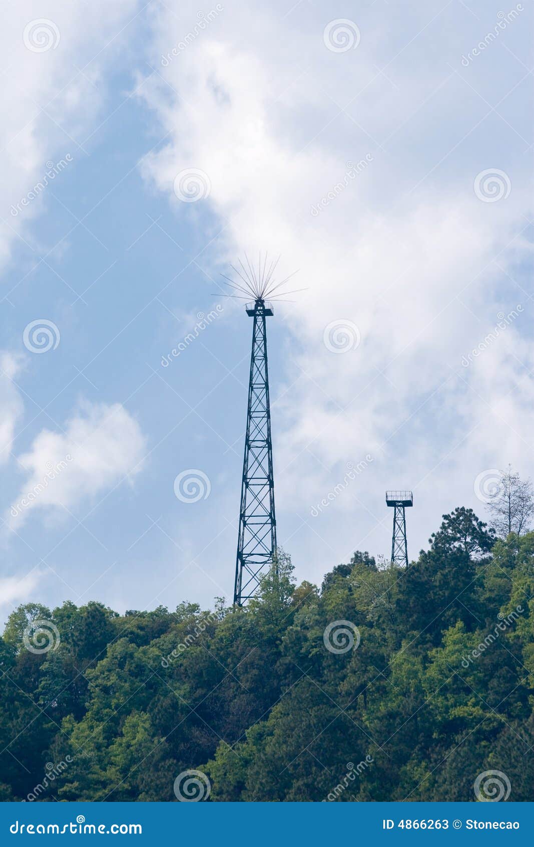 Paratonnerre image stock. Image du nuage, scientifique - 4866263