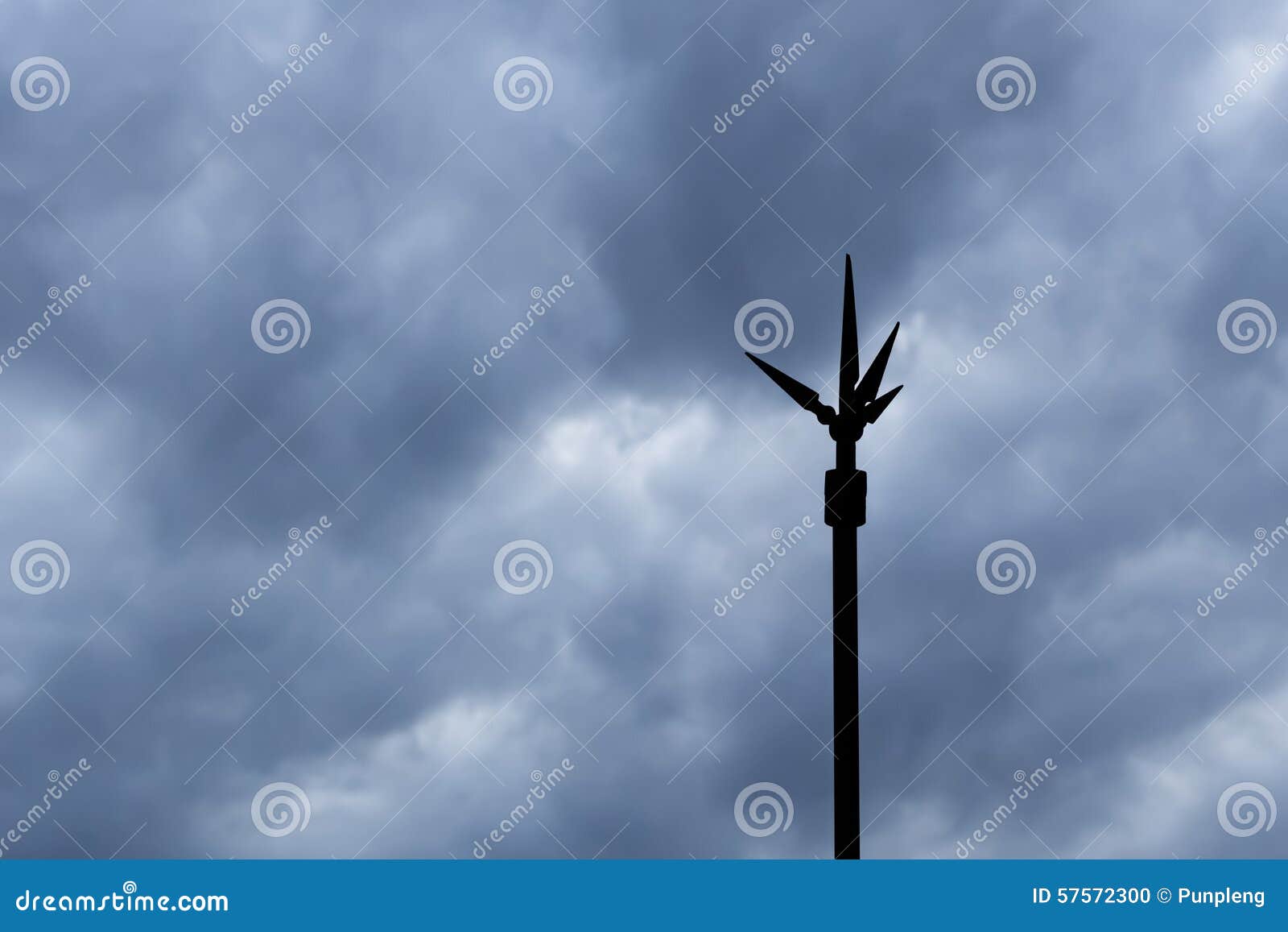 Paratonnerre de silhouette photo stock. Image du noir - 57572300