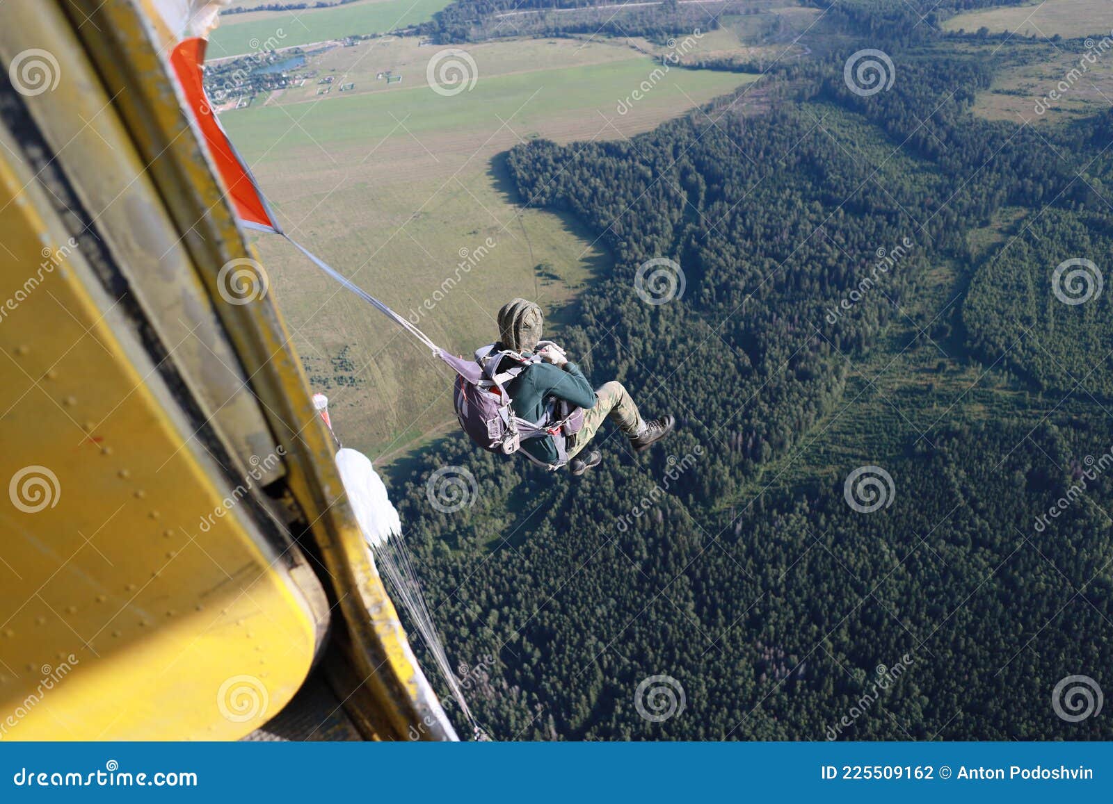 Paratrooper. a Jumping Out of a Plane. Stock Photo - Image of plane ...