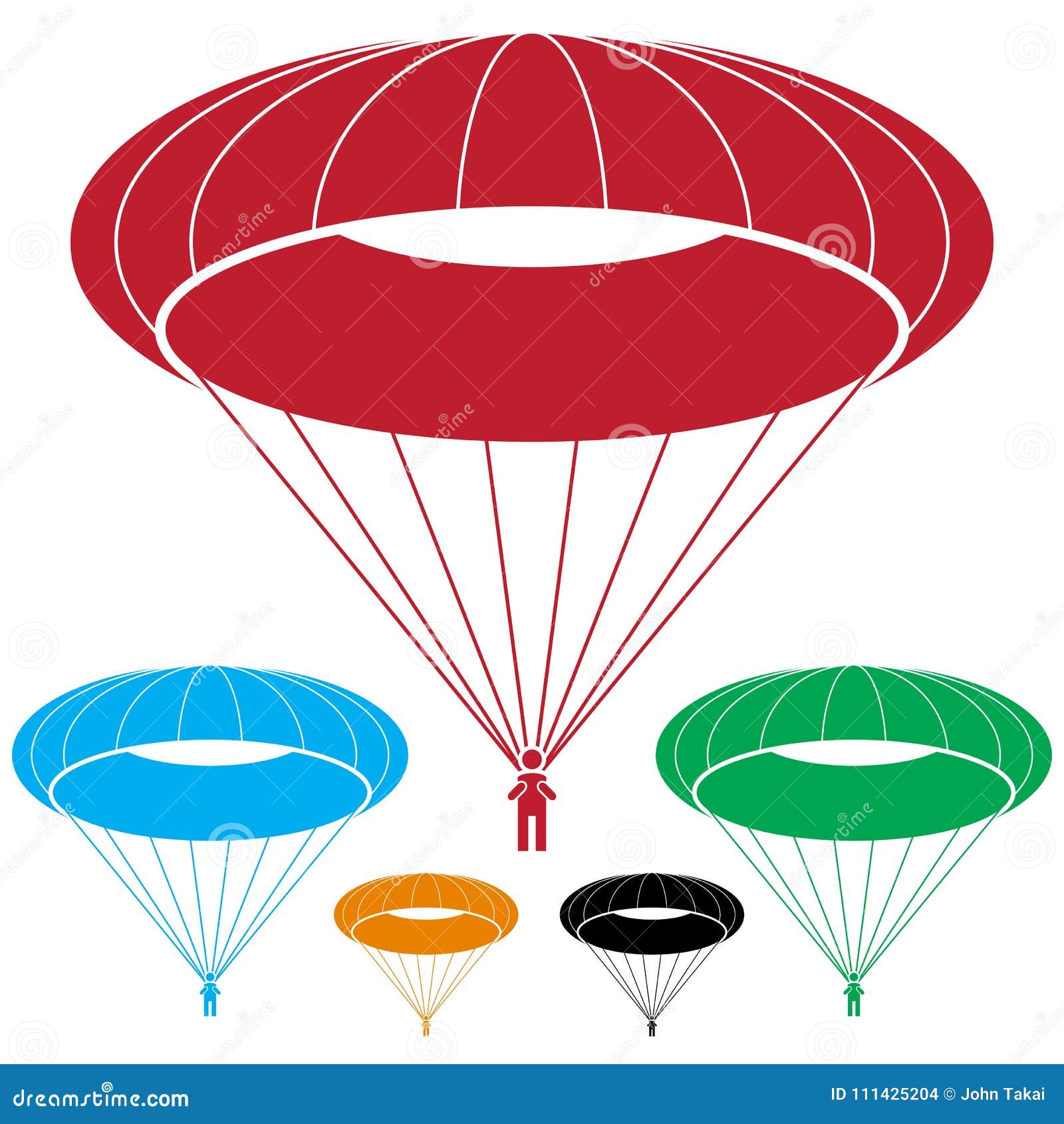 Paratrooper Parachute SkyDiving Man Icon Stock Vector - Illustration of ...