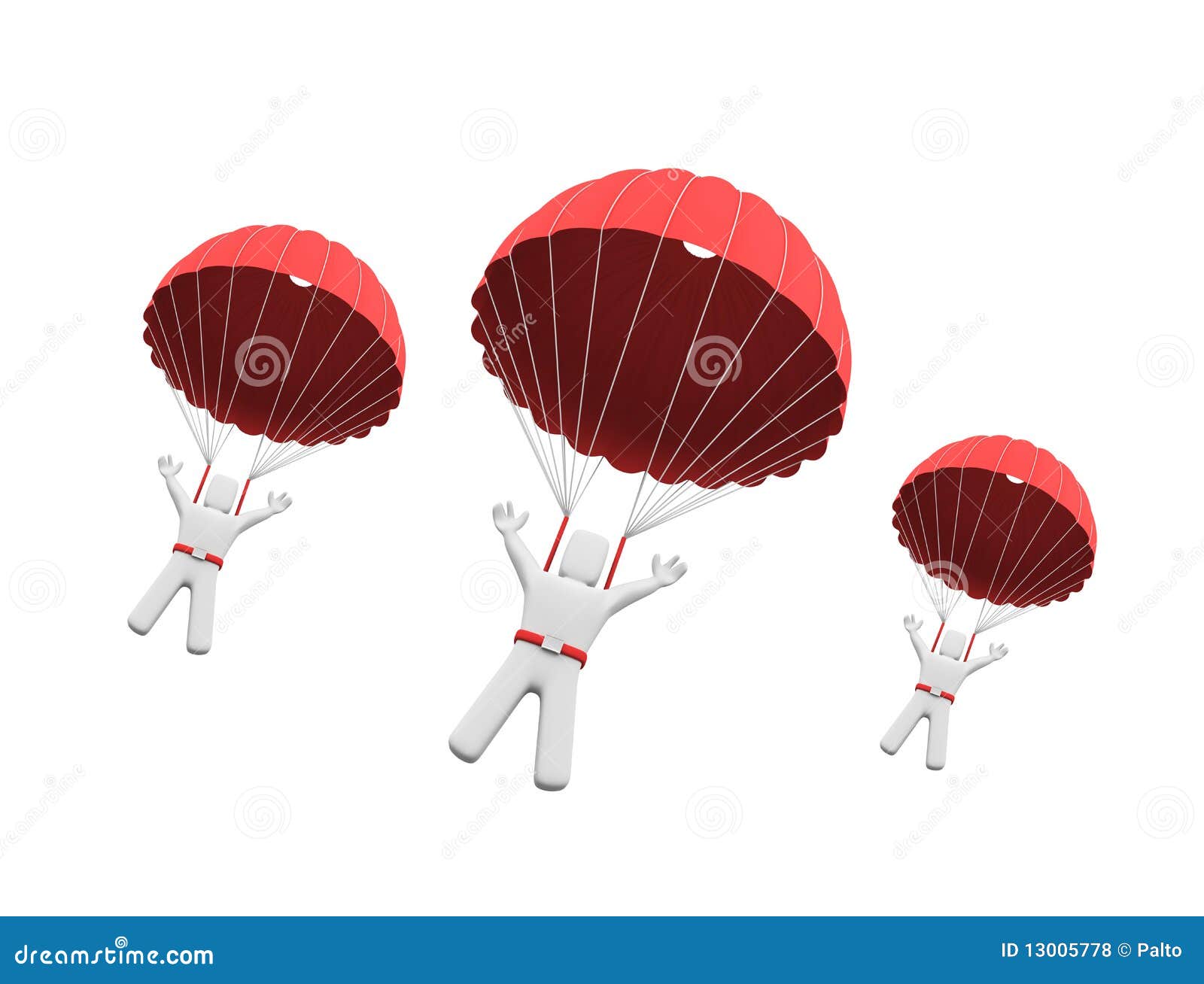 Paratroopers stock illustration. Illustration of isolated - 13005778