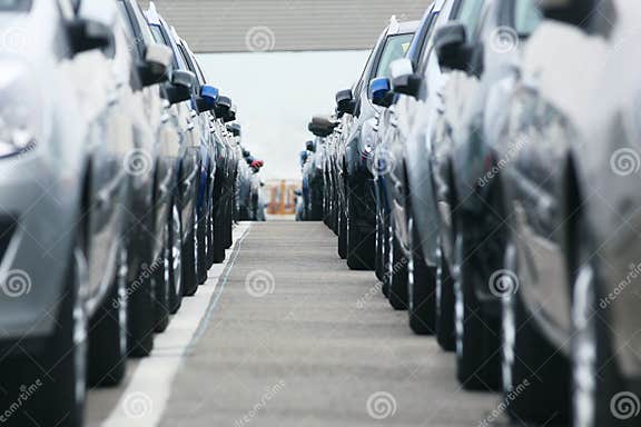 Parc automobiles stock photo. Image of sales, rims, white - 4420416