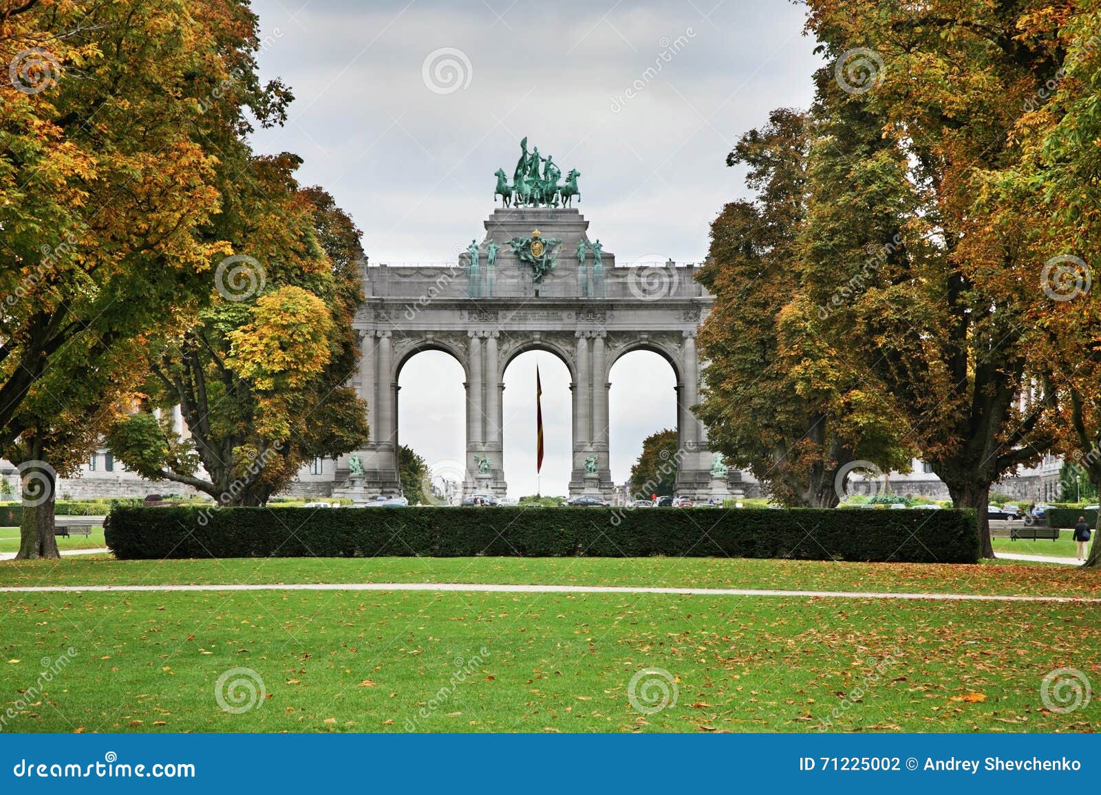 Parc Du Cinquantenaire - Jubelpark in Brussels. Belgium Stock Photo ...