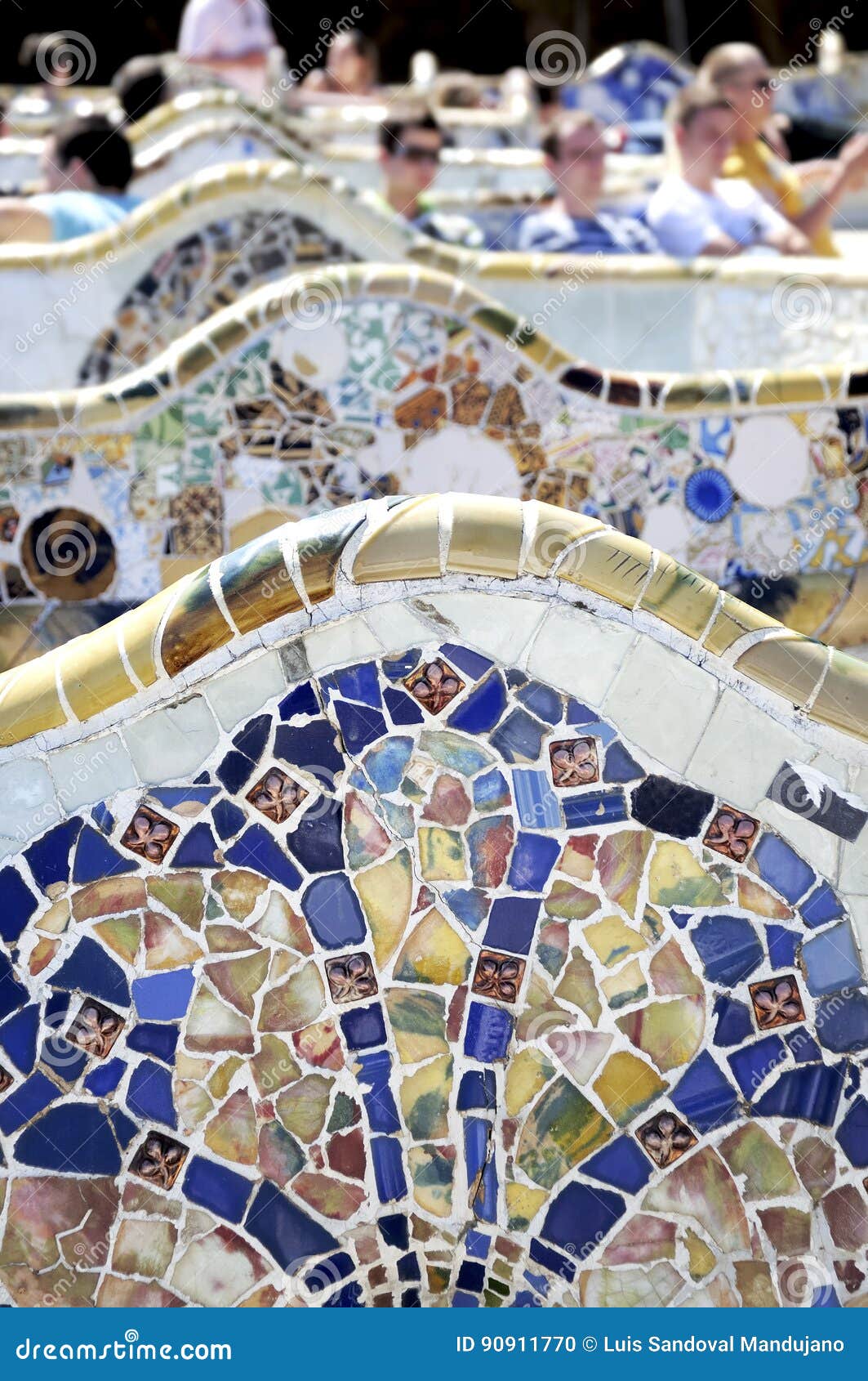 Parc Guell. Barcelona stock photo. Image of close, abstract - 90911770