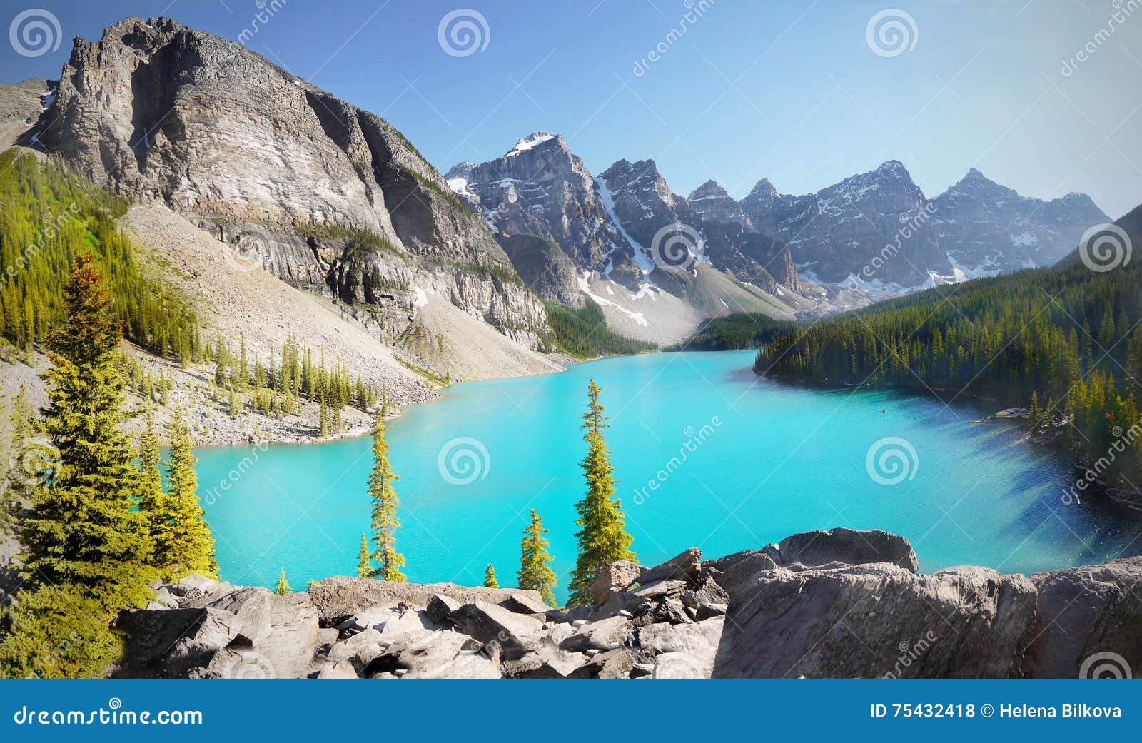 Parc National De Banff, Alberta, Canada Photo stock - Image du lacs ...