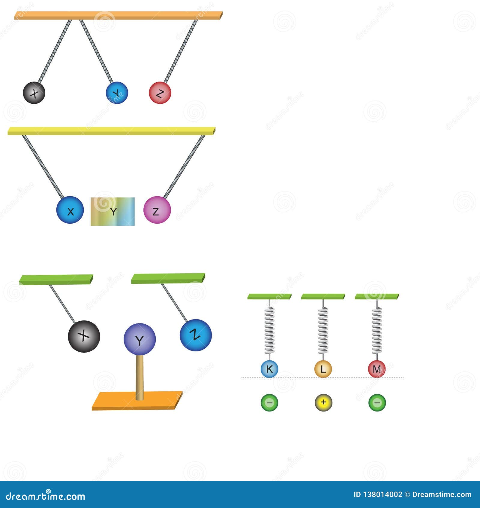 Physics - Electric Positive and - Negative Charged Particles Stock ...