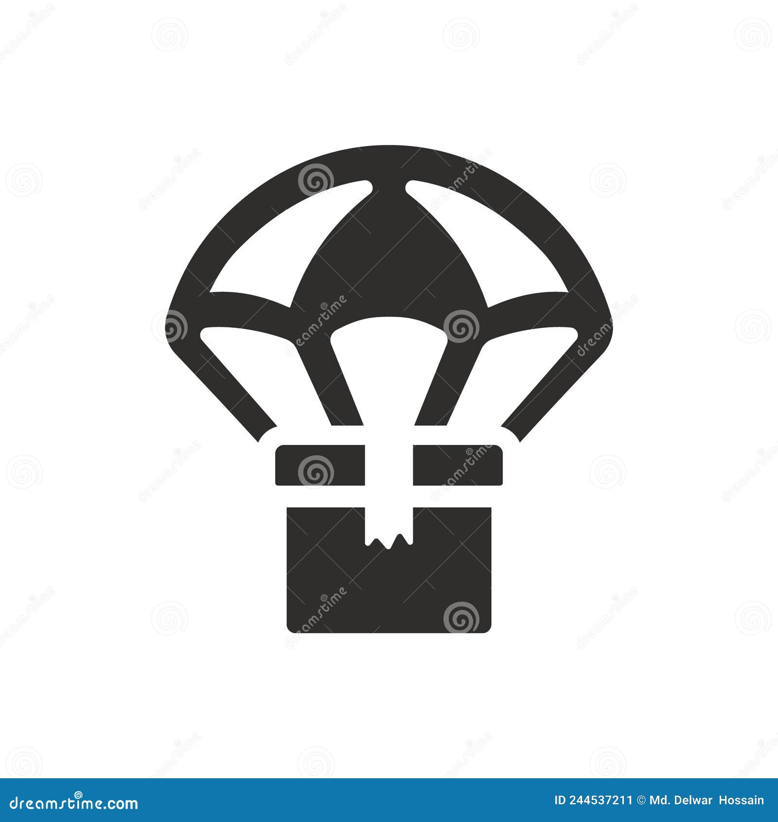 Parcel air delivery icon stock vector. Illustration of arrive - 244537211