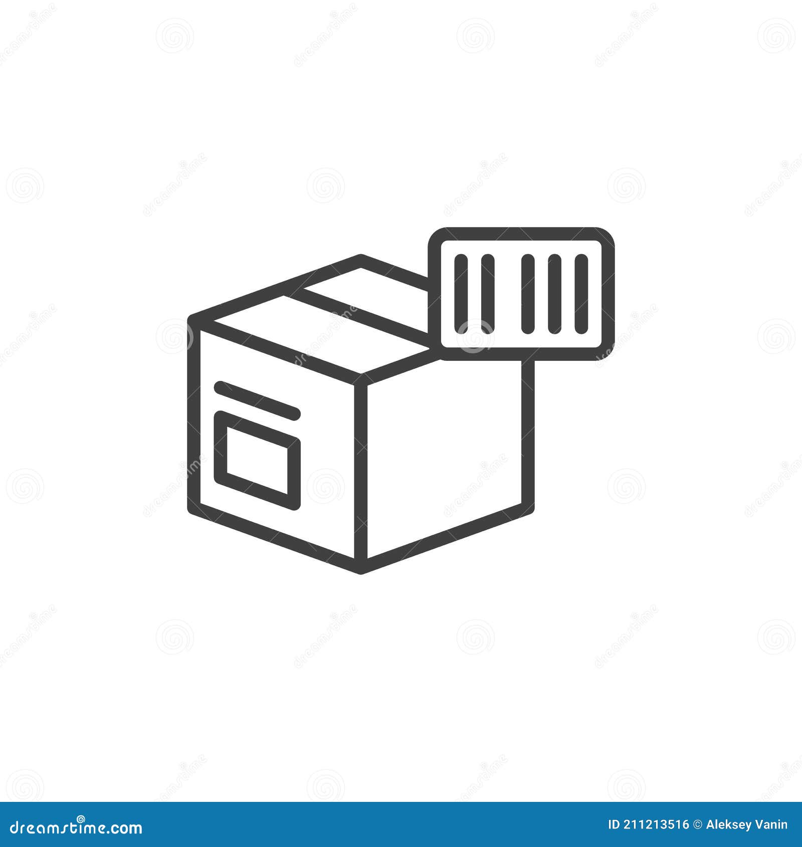 Barcode Line Icon. Barcode With Lens Vector Illustration Isolated On ...