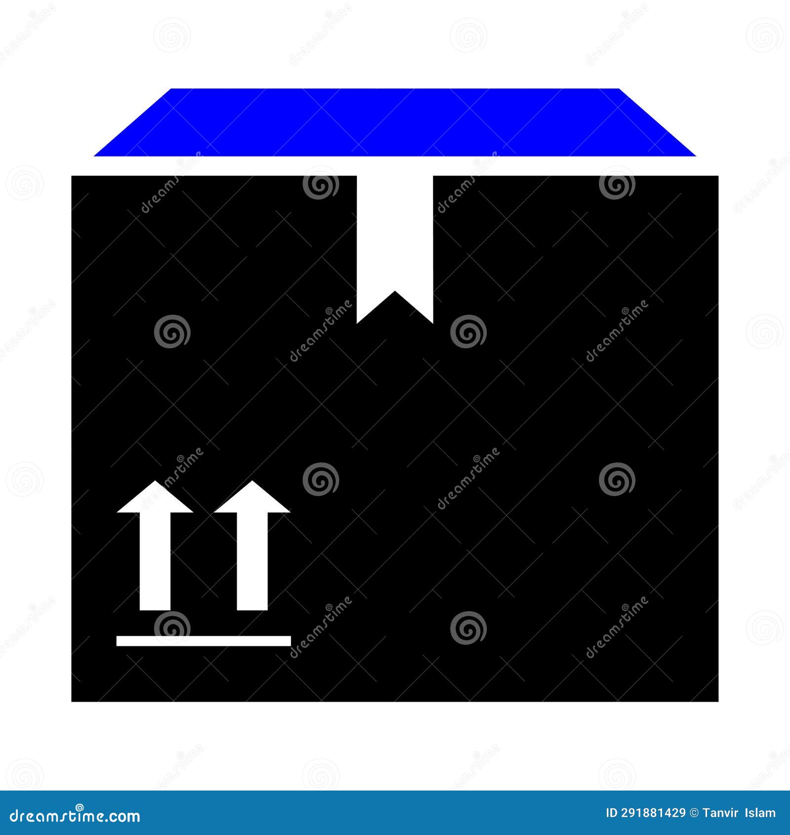 Parcel Box Icon stock illustration. Illustration of beautiful - 291881429