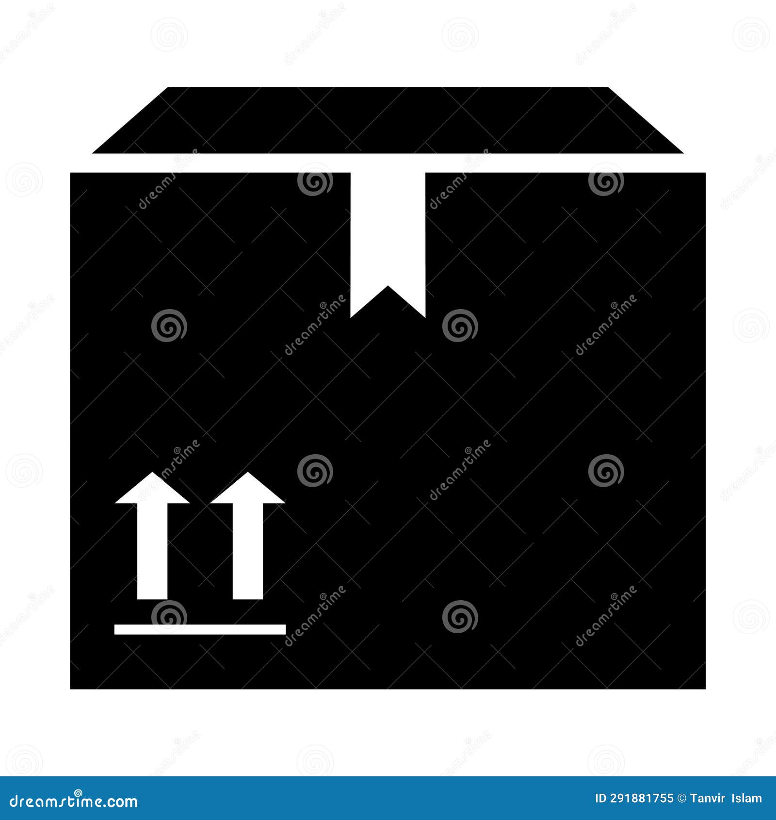Parcel Box Icon stock vector. Illustration of shipping - 291881755