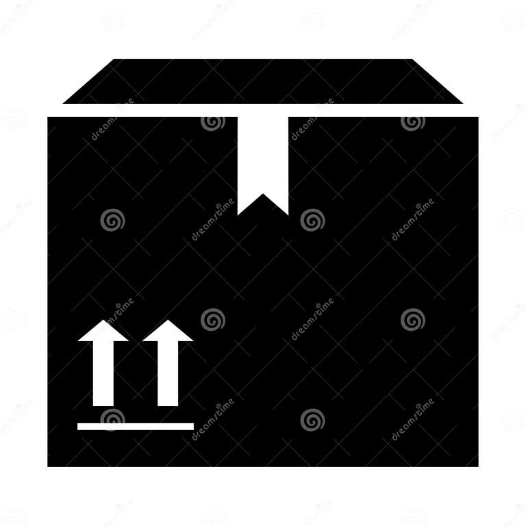Parcel Box Icon stock vector. Illustration of shipping - 291881755