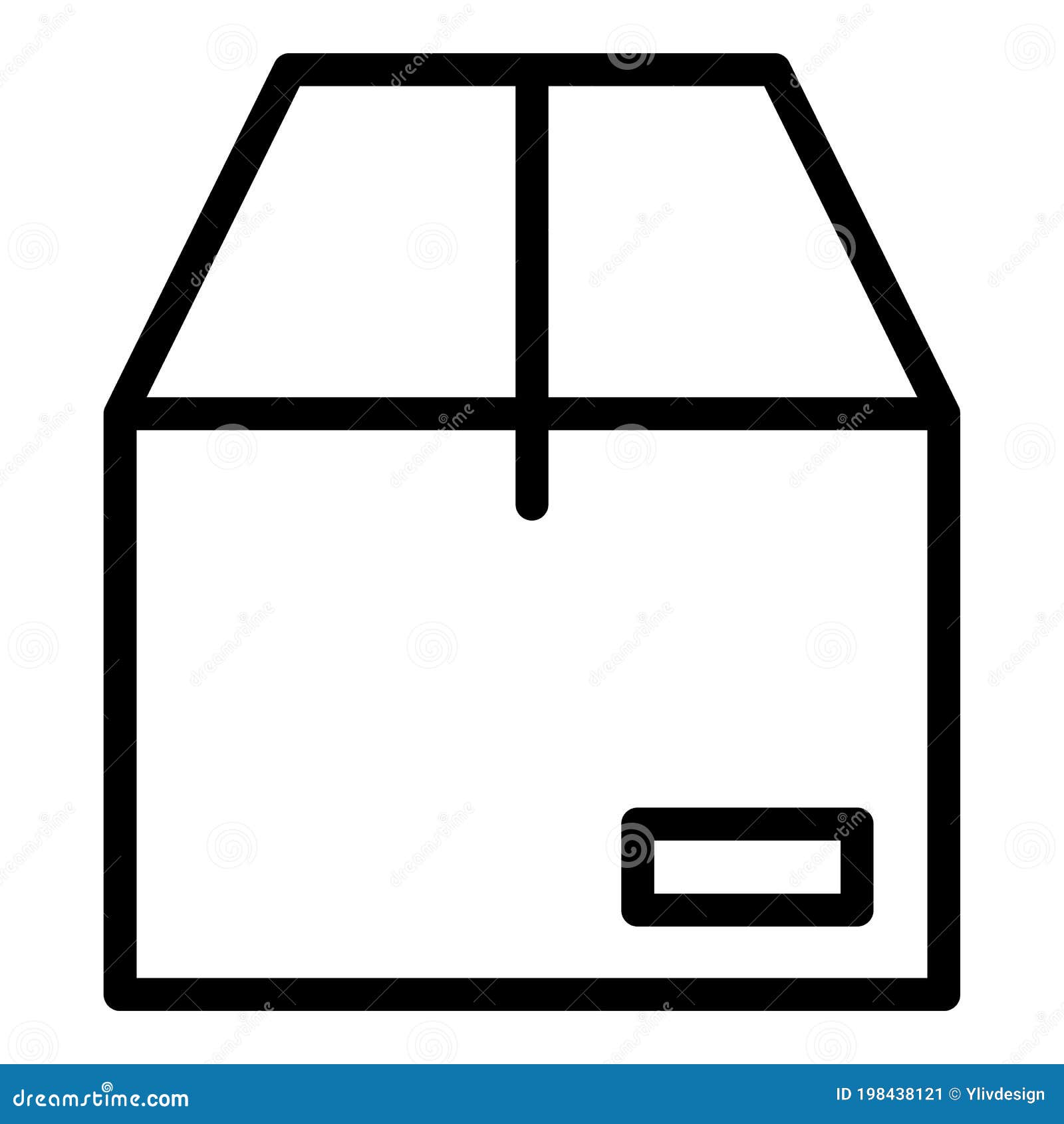 Parcel Box Icon, Outline Style Stock Vector - Illustration of object ...