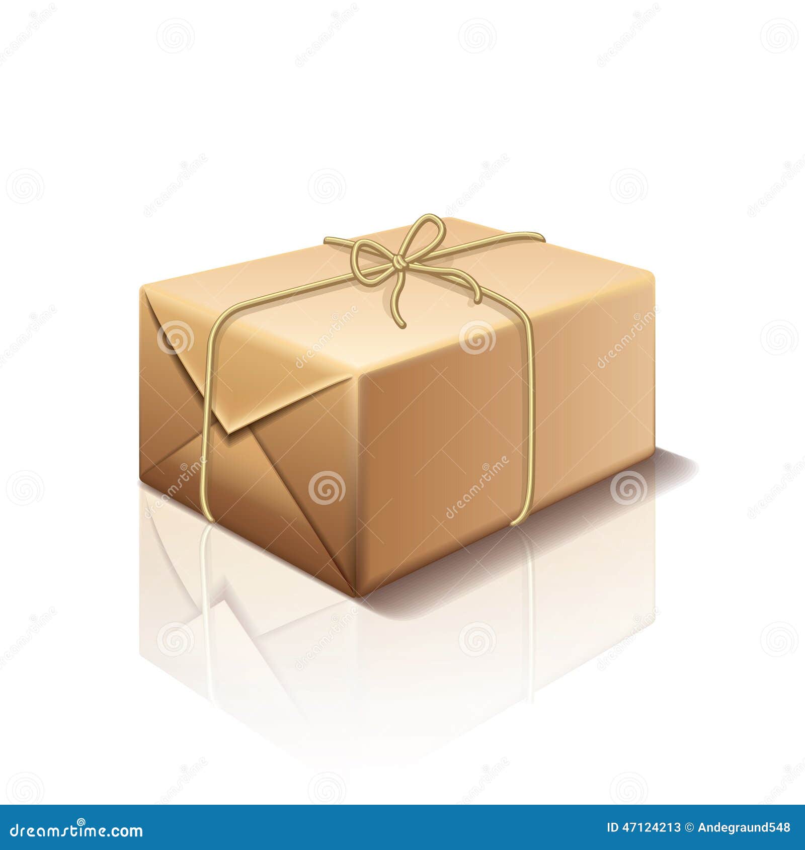 Parcel Box Isolated on White Vector Stock Vector - Illustration of ...